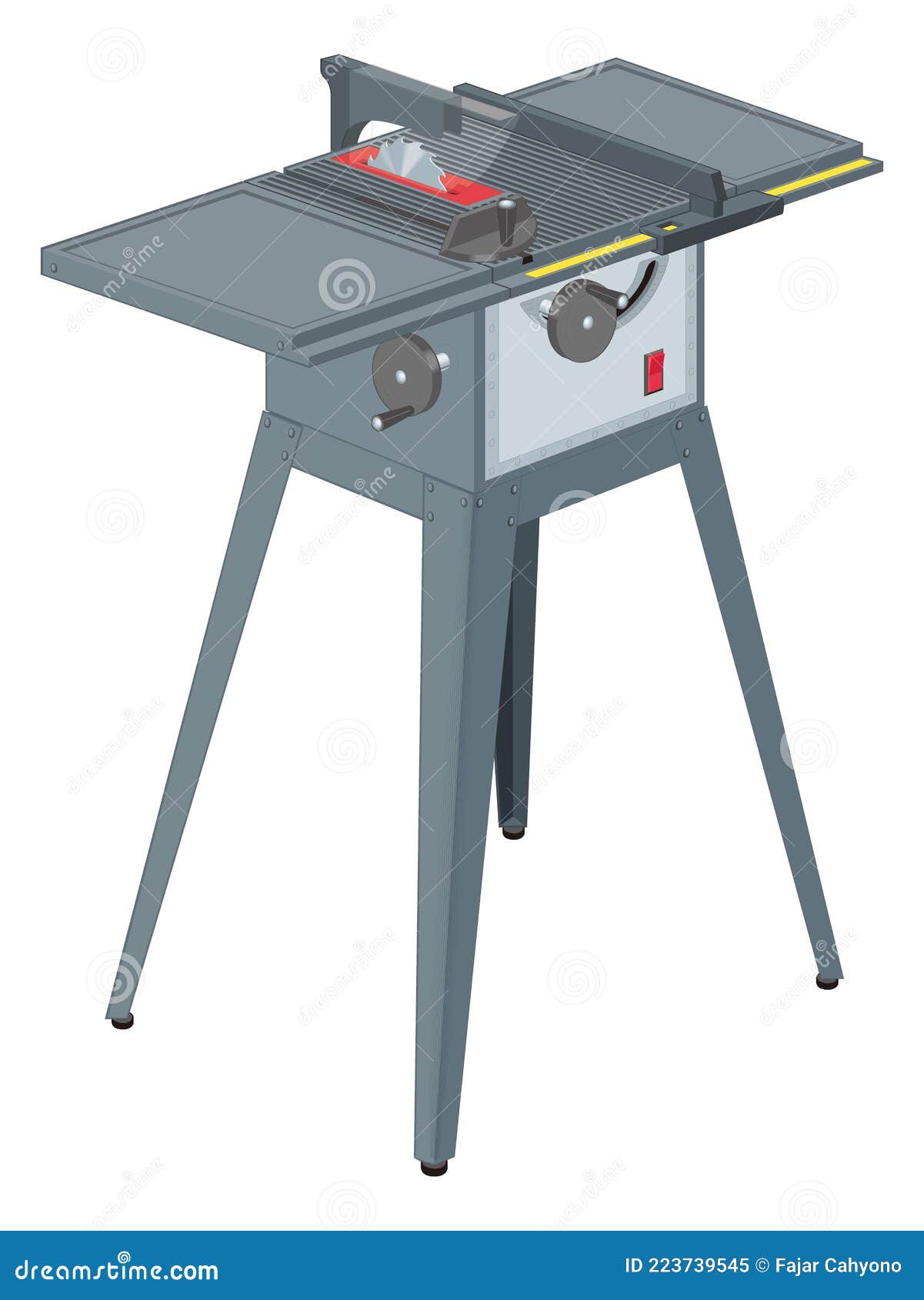 Table Saw Tool Vector Illustration Transparent Background Stock Vector ...