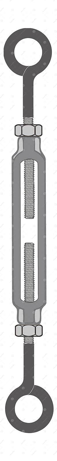 Turnbuckle Tool Vector Illustration Transparent Background Stock Vector ...