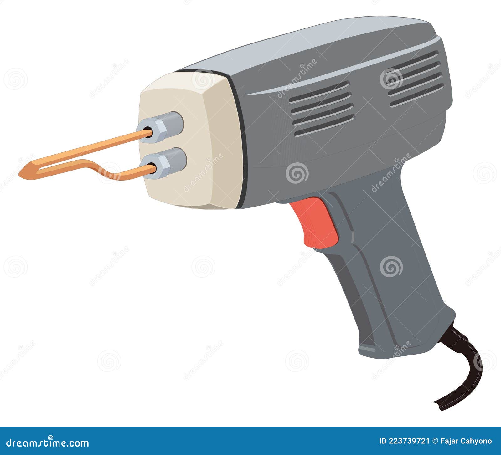 Weller Soldering Gun Tool Vector Illustration Transparent Background ...