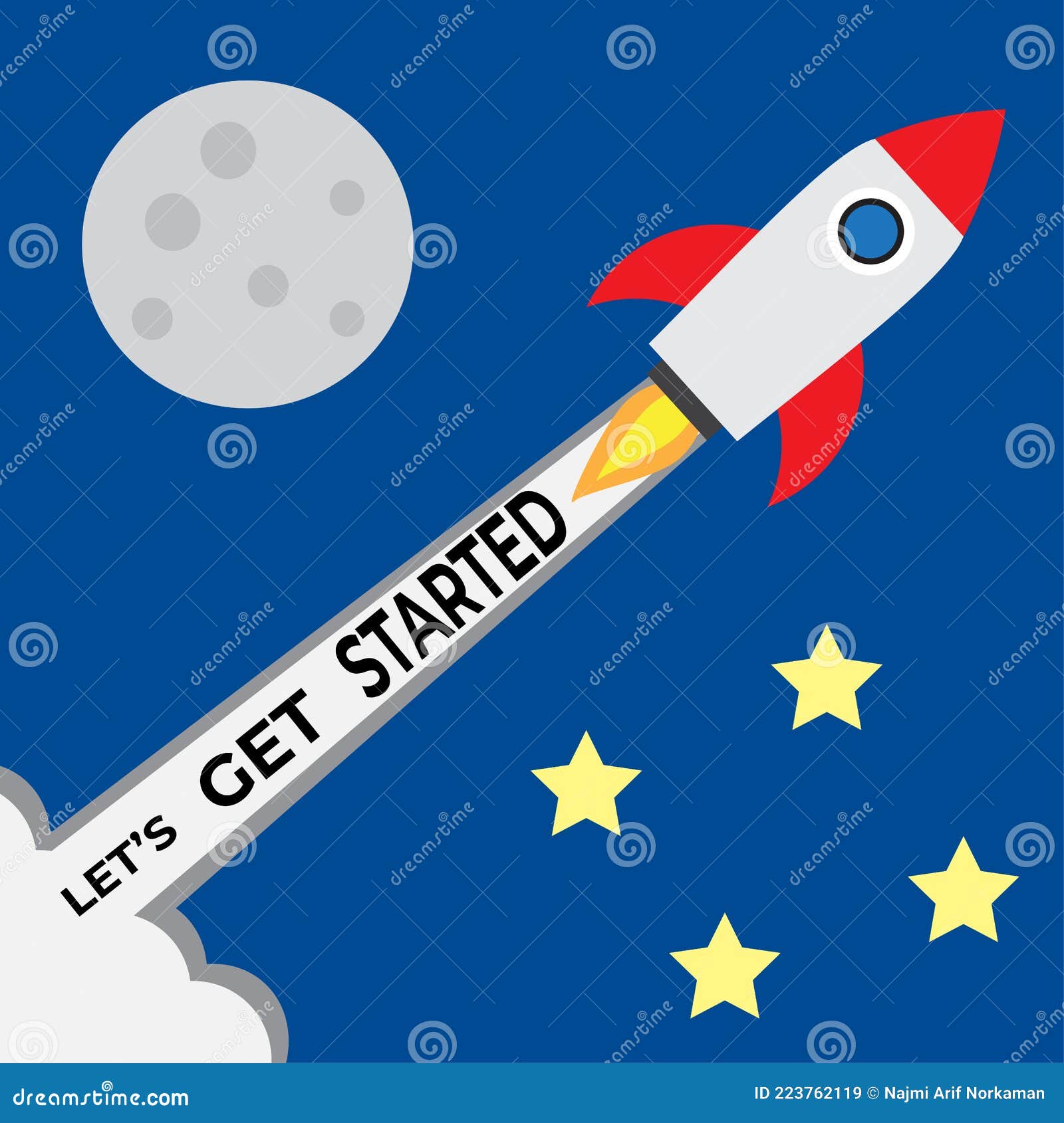 Let`s Get Started stock illustration. Illustration of management ...