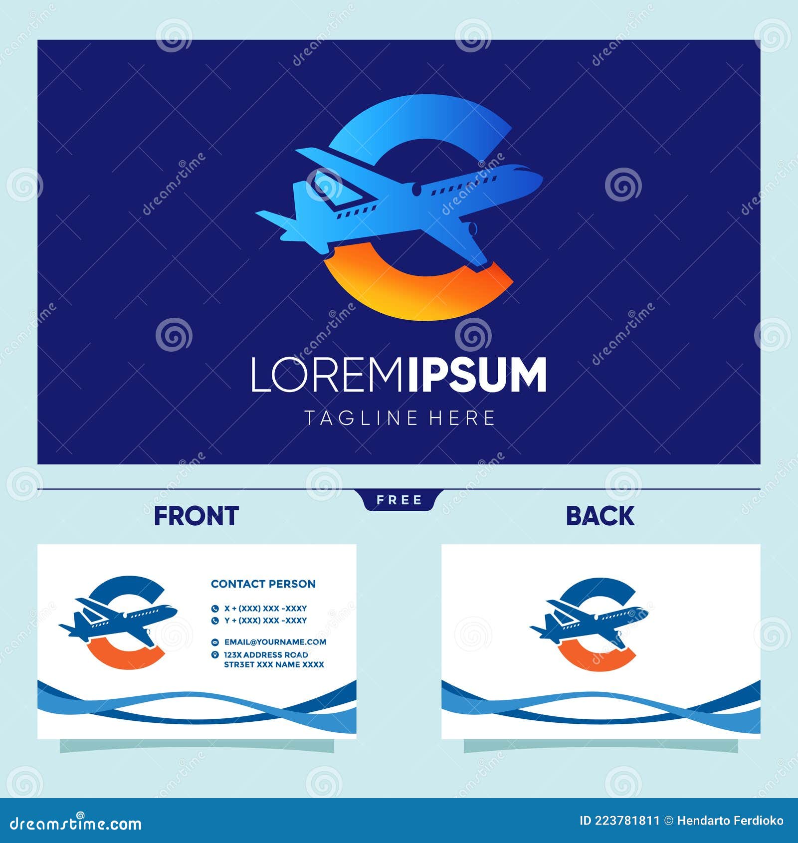 Letter C Plane Logo Design Vector Graphic Icon Stock Vector ...