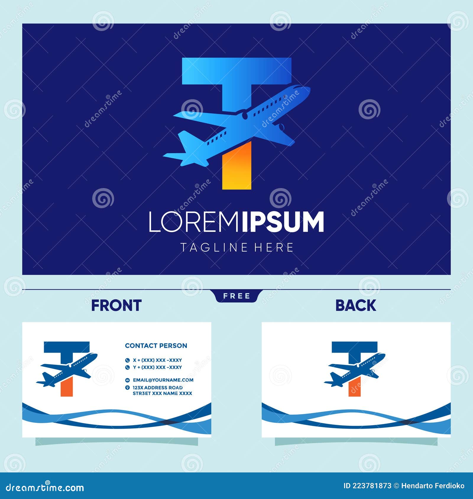 Letter T Plane Logo Design Vector Graphic Icon Stock Vector ...