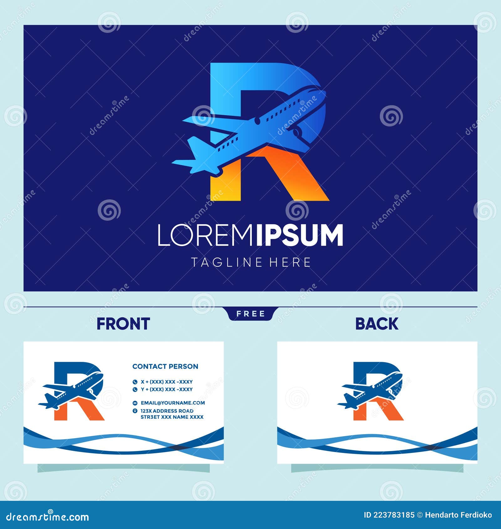 Letter R Plane Logo Design Vector Graphic Icon Stock Vector ...