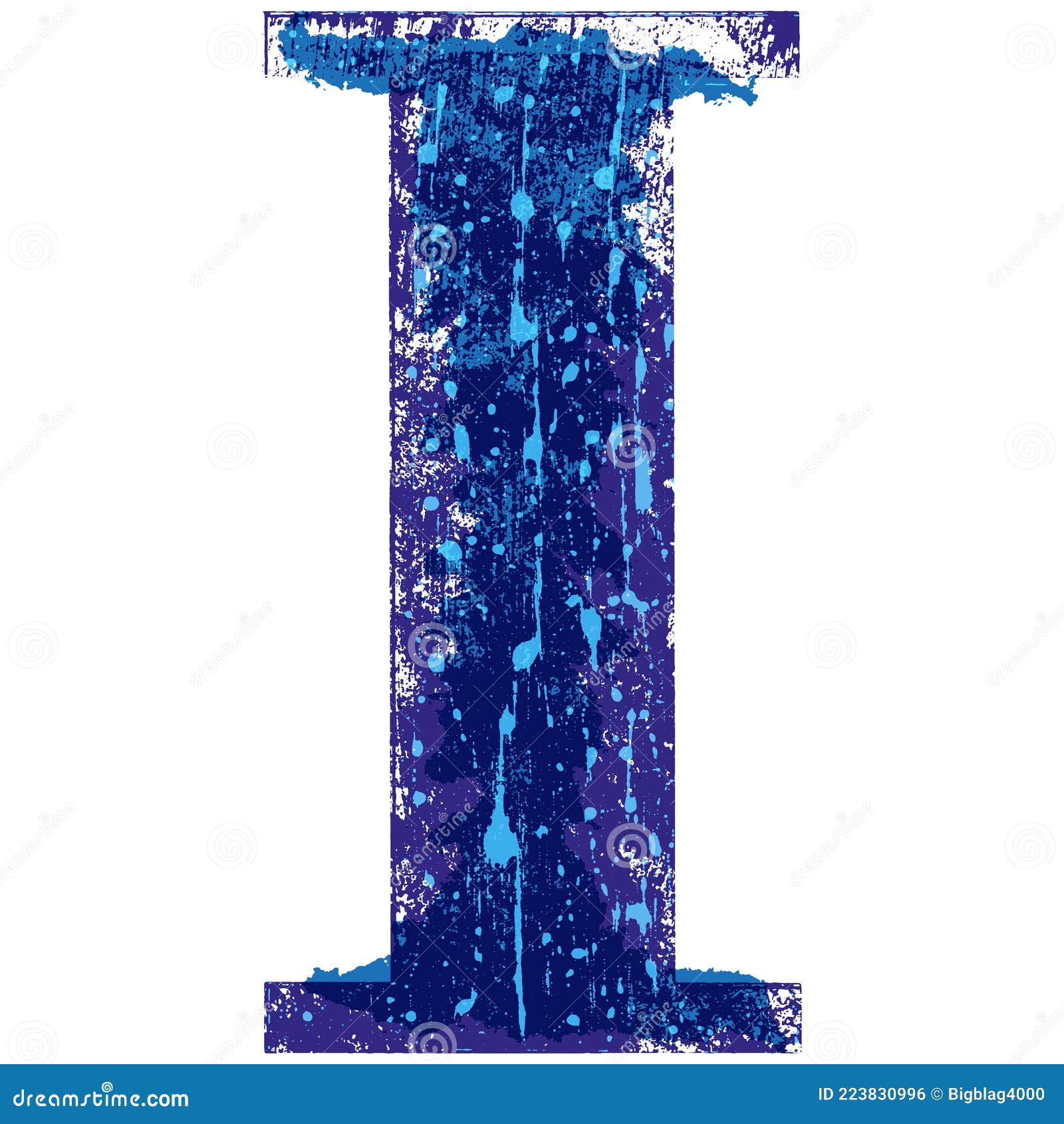 Grunge Stamped Uppercase Letter.High Detailed Vector Offset Font. Stock ...