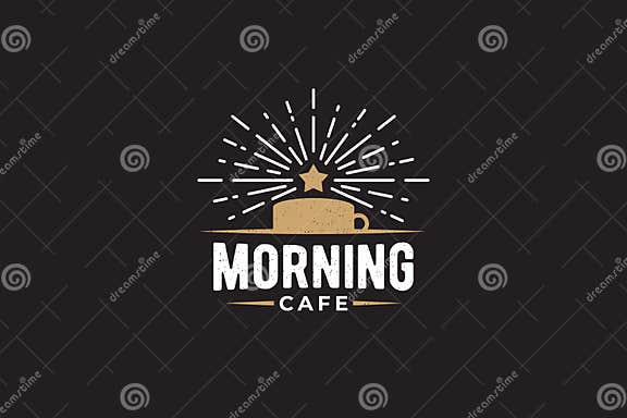 Morning Cafe Logo Vector Graphics 6 Stock Vector - Illustration of ...