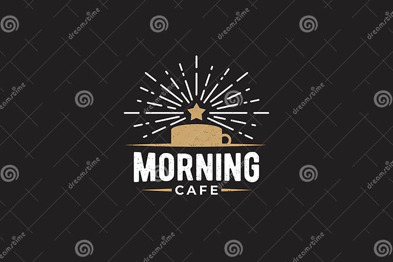 Morning Cafe Logo Vector Graphics 6 Stock Vector - Illustration of ...