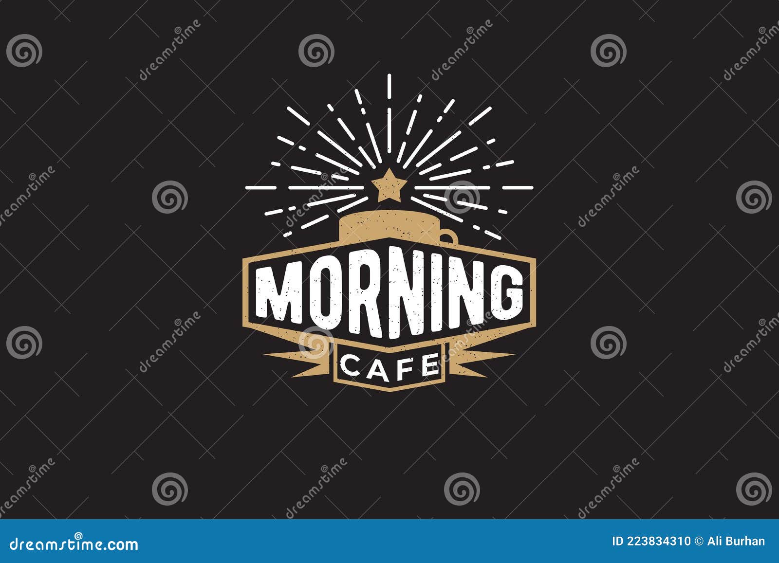Morning Cafe Logo Vector Graphics 5 Stock Vector - Illustration of ...