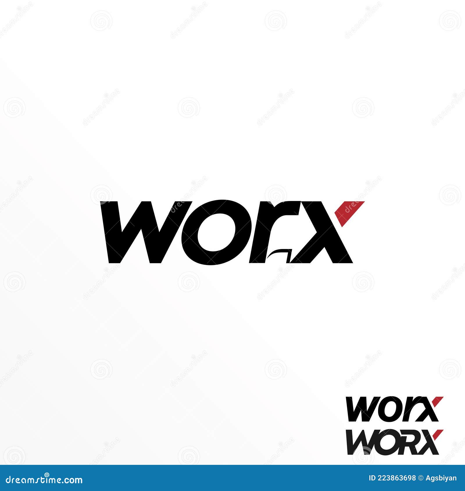 Letter WORX Free Logo Vector Stock. Arrow Abstract Design Concept ...