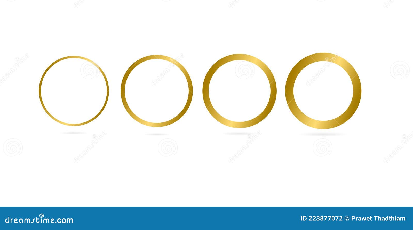 Set of Golden Circle on White Background, for Logos. Stock Vector ...