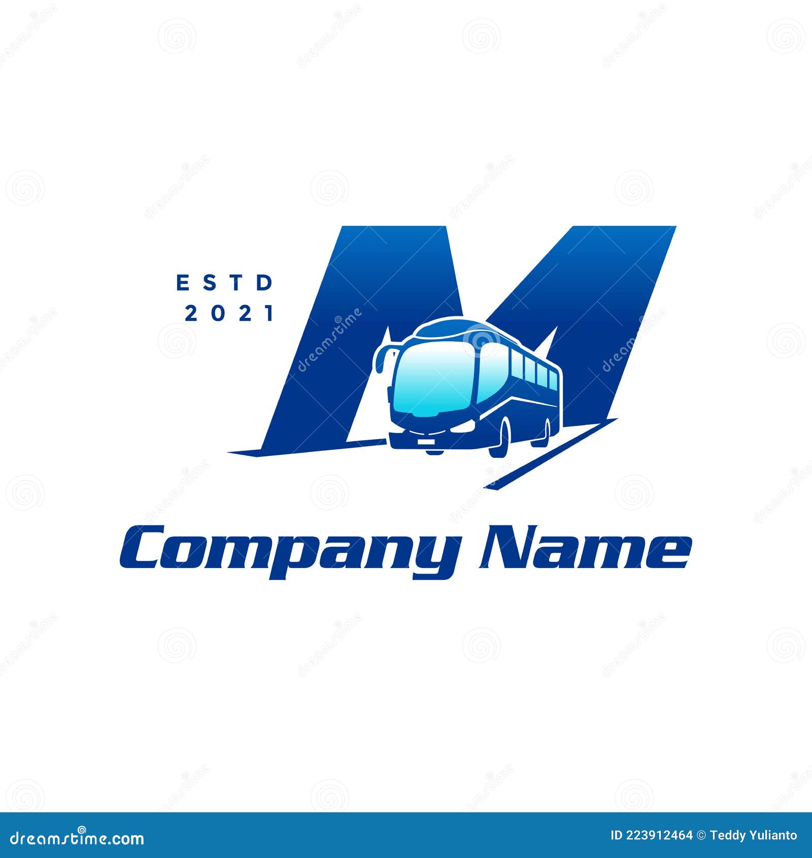 Modern and Stylish Initial M Bus Stock Vector - Illustration of service ...