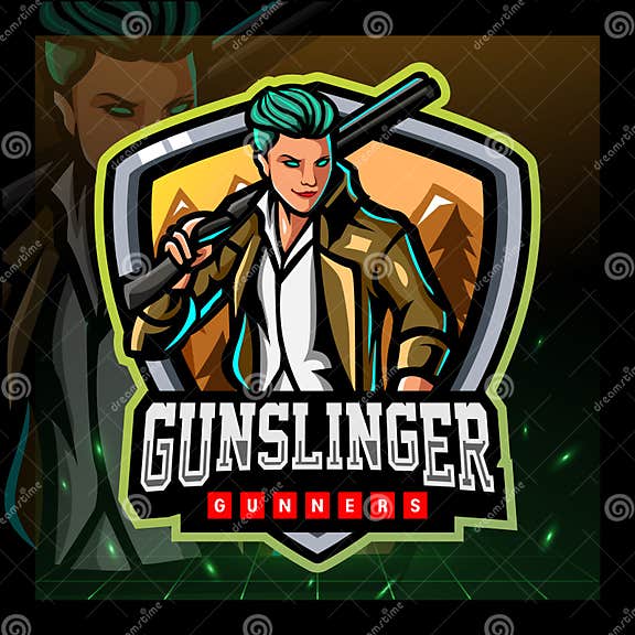 Gunslinger Mascot. Esport Logo Design Stock Vector - Illustration of ...