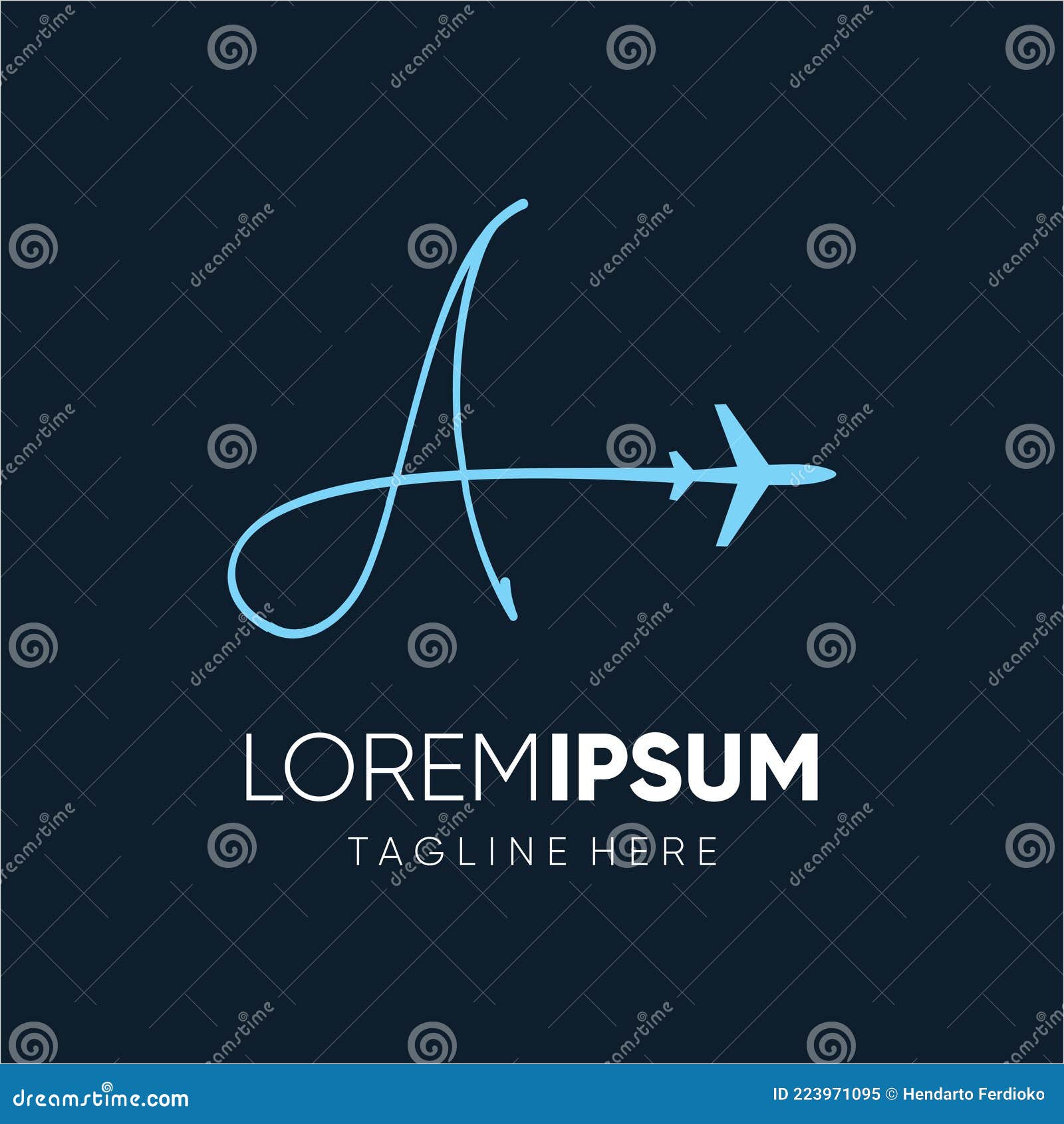 Letter a Initial Jet Plane Logo Design Vector Icon Emblem Illustration ...