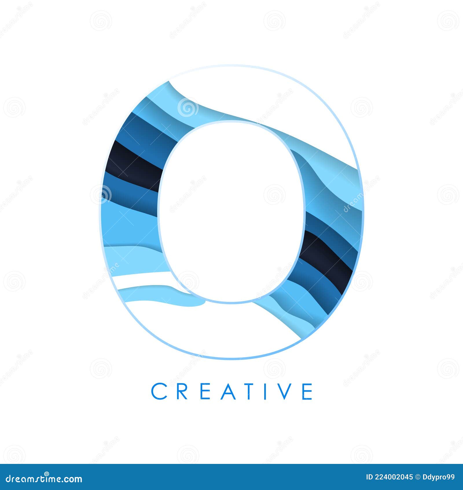Logo O Letter Design with Fonts and Creative Letters. Stock Vector ...