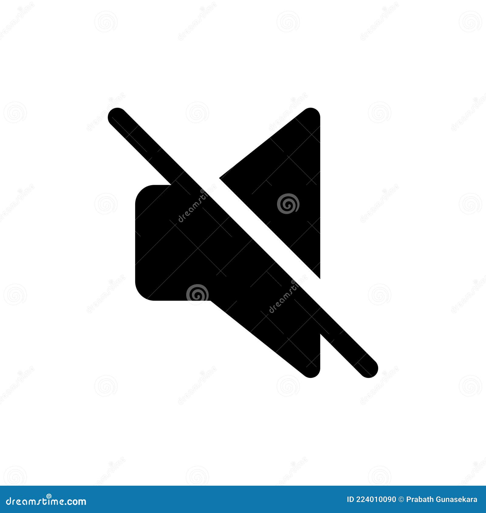 Volume Mute Icon Vector Isolated on White Background. Stock Vector ...