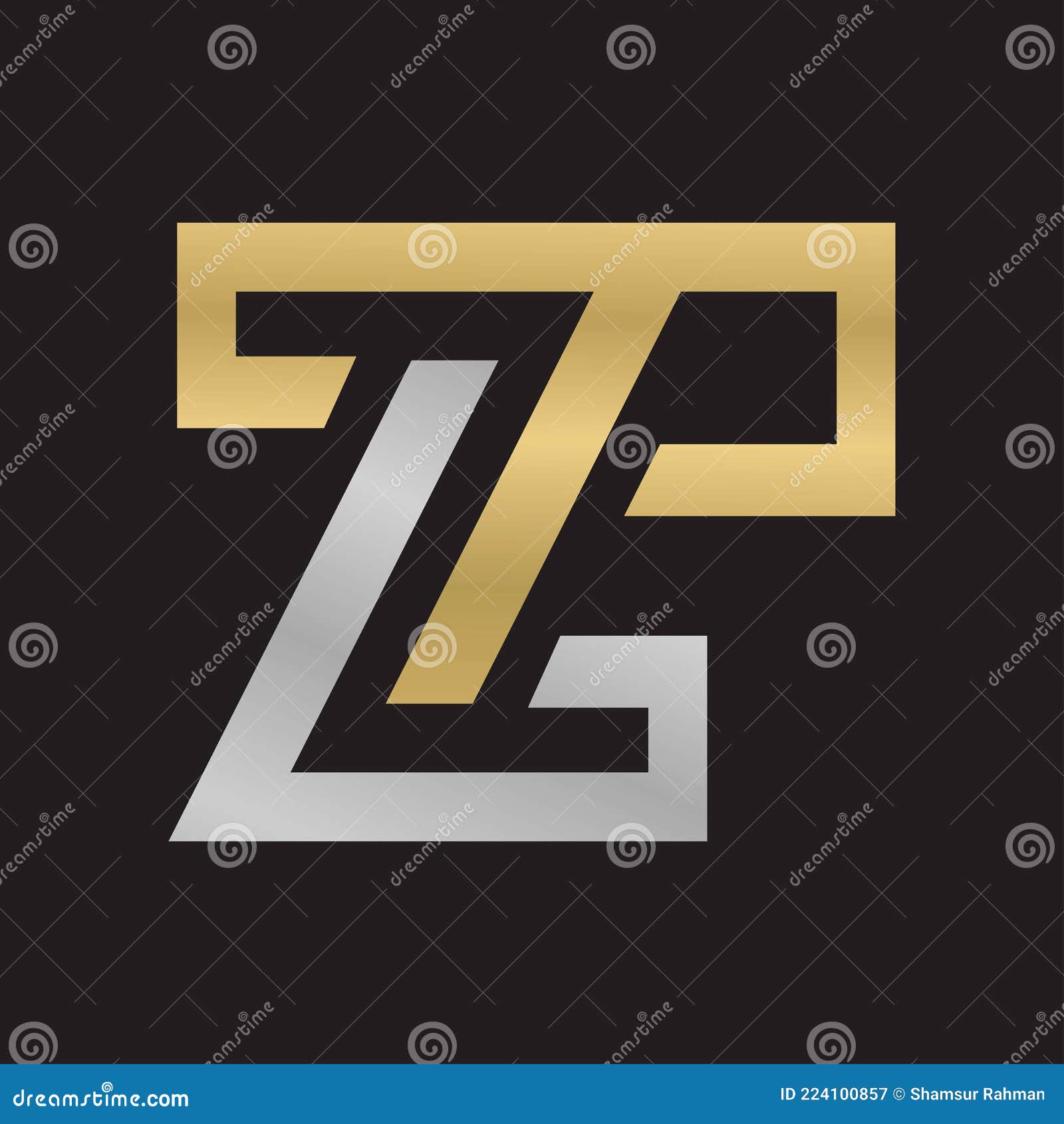 Alphabet Initials Logo PZ, ZP, Z and P Stock Vector - Illustration of ...