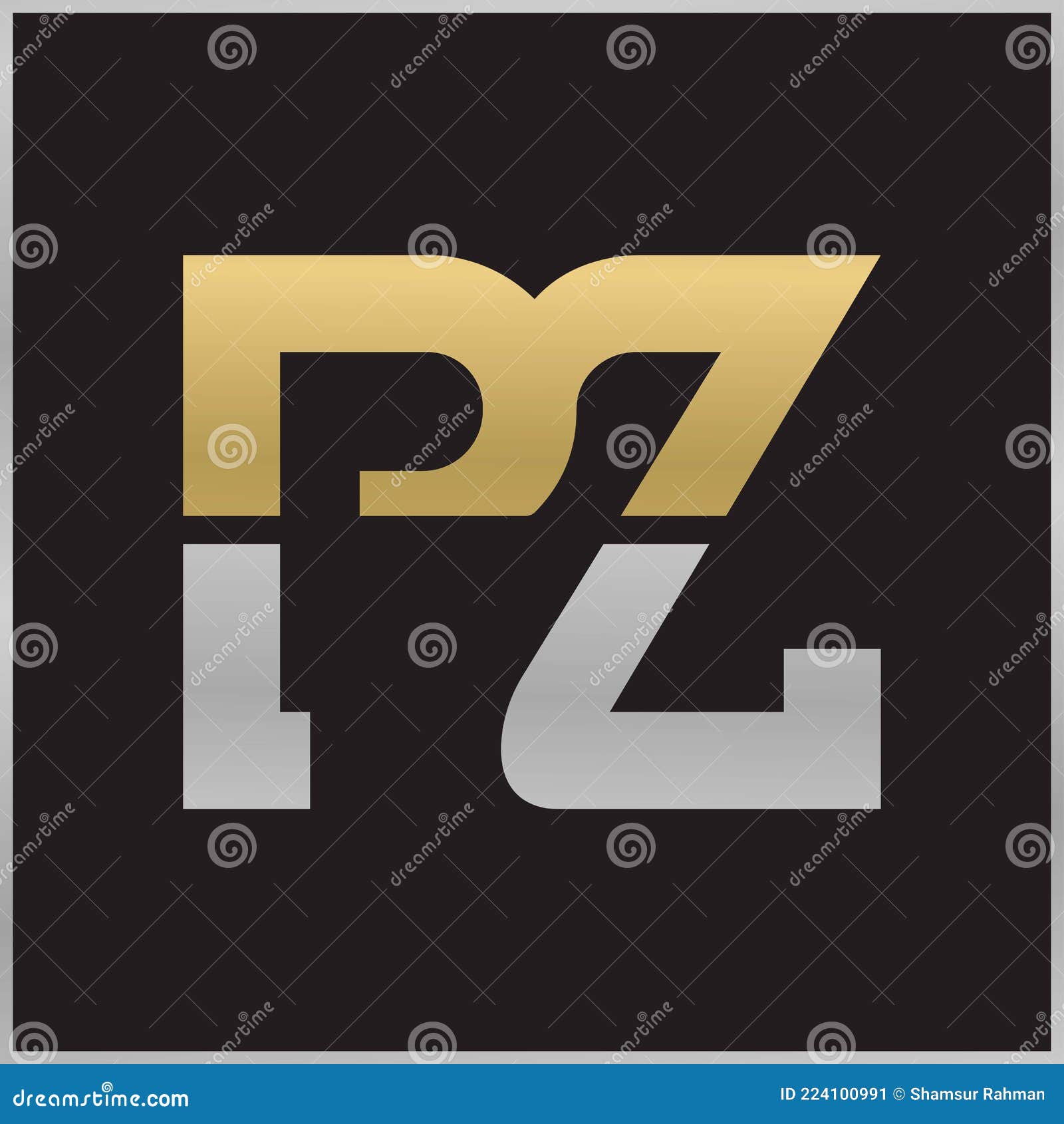 Alphabet Initials Logo PZ, ZP, Z and P Stock Vector - Illustration of ...