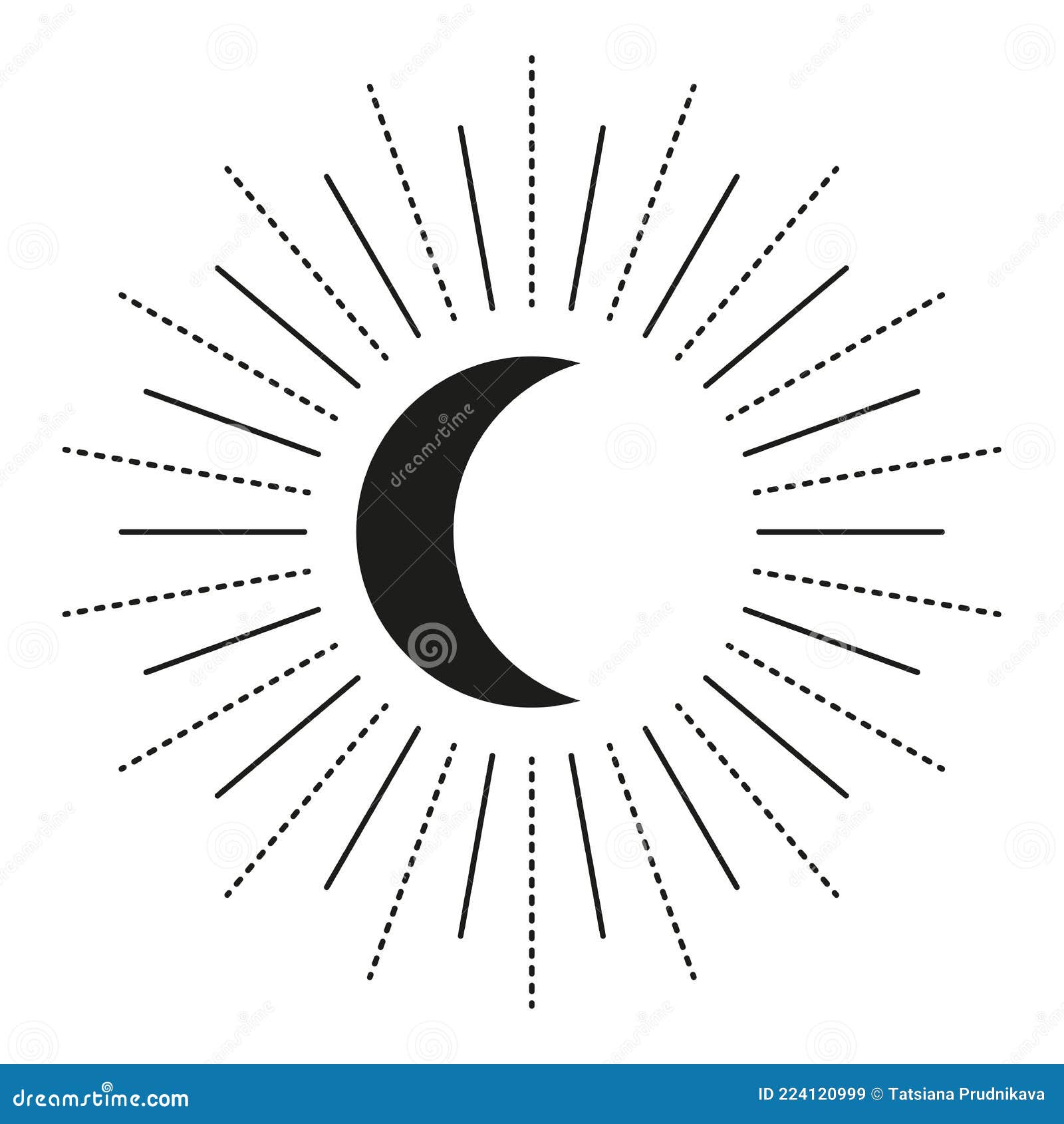 Mystical Element Astrology Moon Phase Stock Vector - Illustration of ...