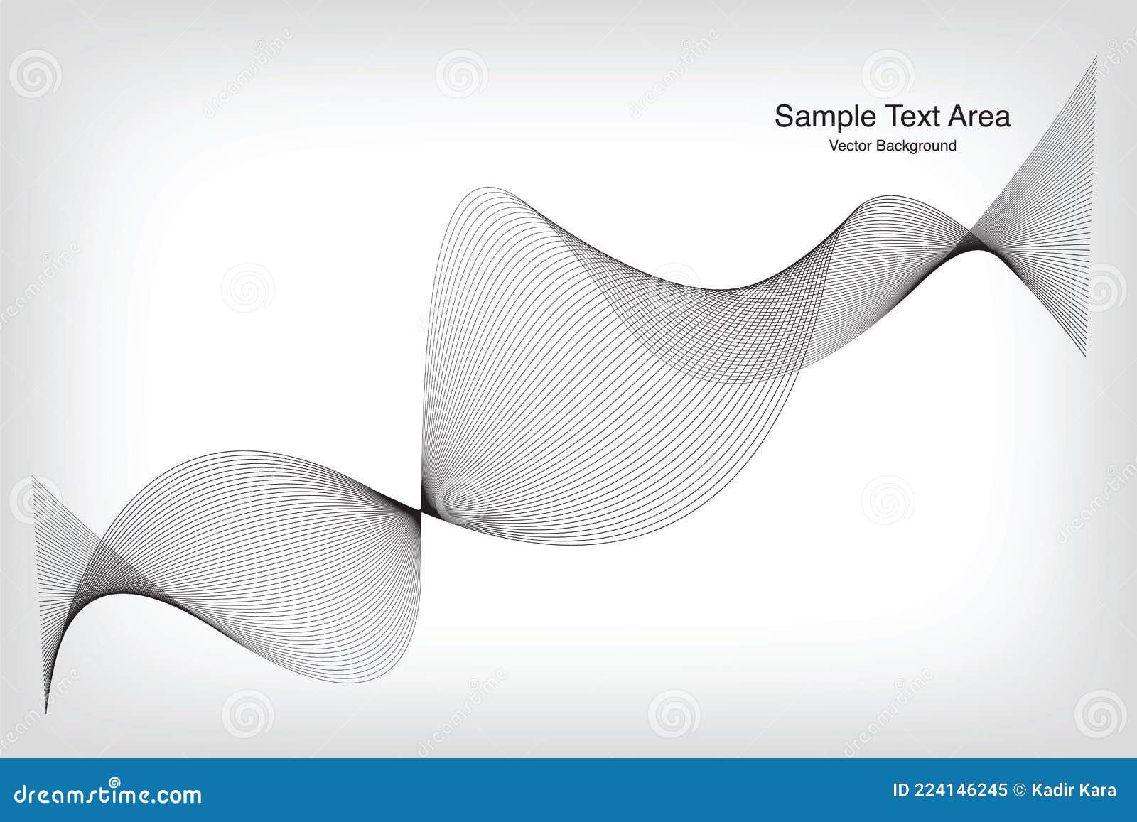 Abstract Modern Line, Wave Designed on Gray Background with Sample Text ...