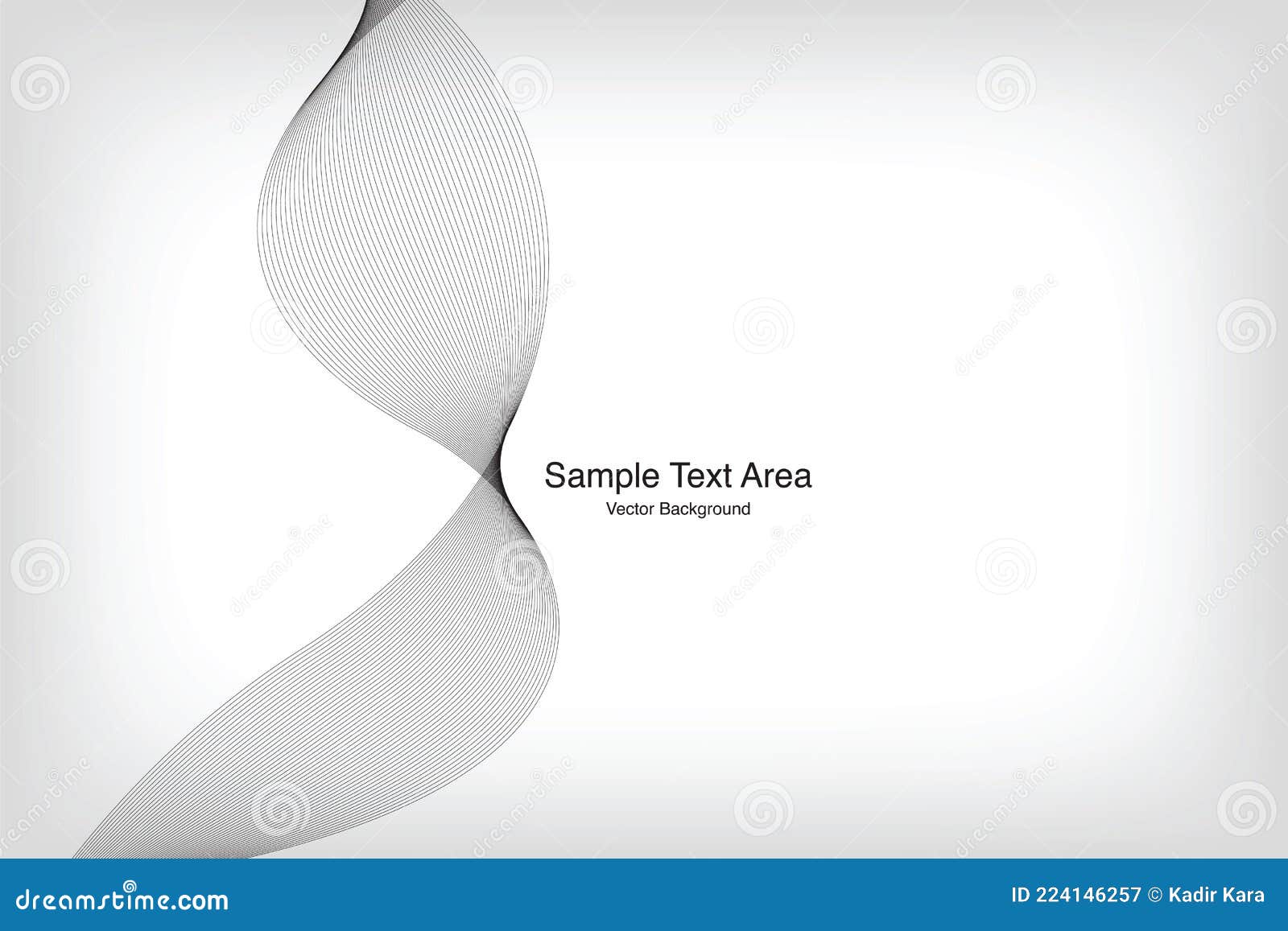 Abstract Modern Line, Wave Designed on Gray Background with Sample Text ...