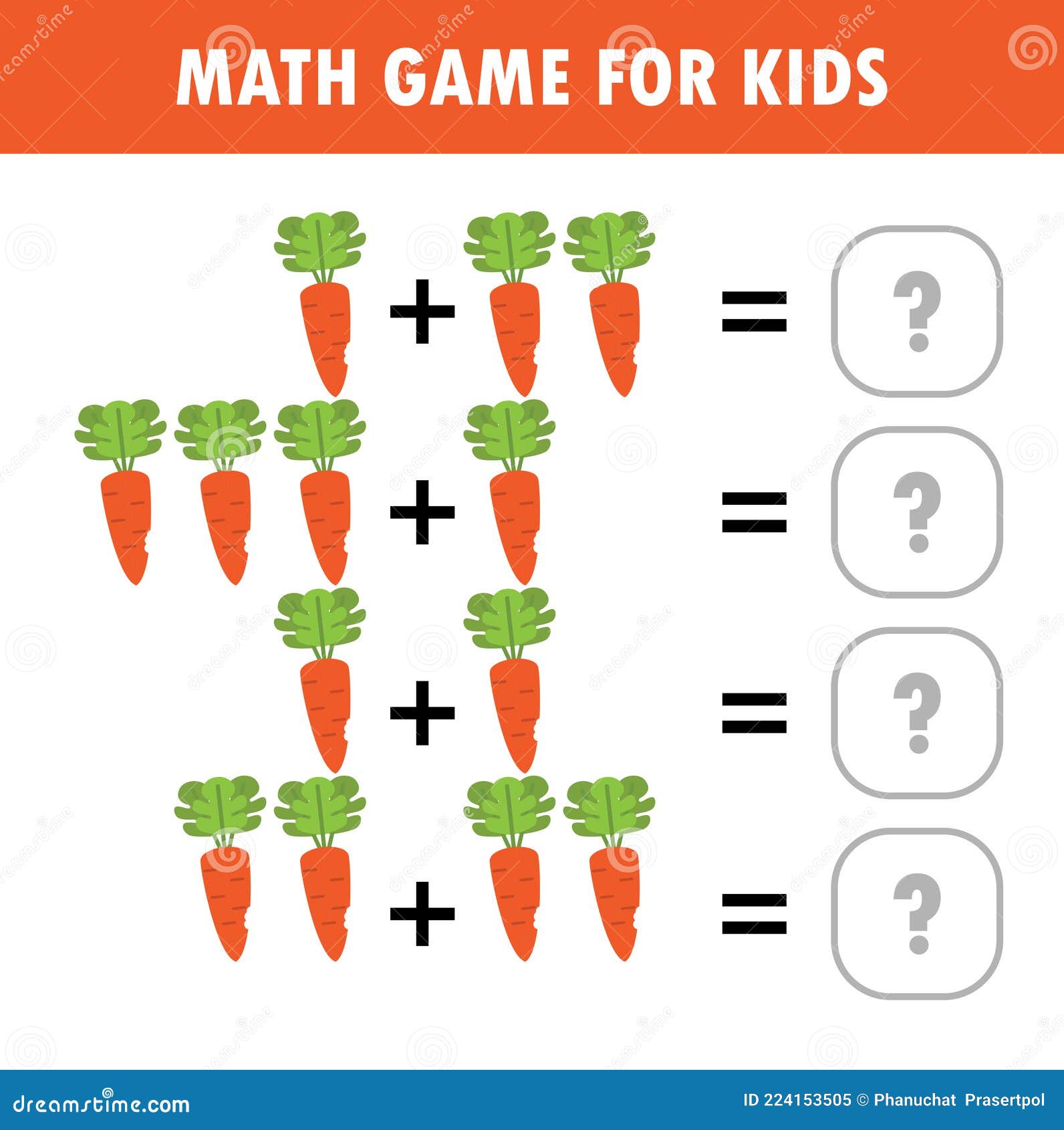 Mathematics Educational Game for Children. Learning Counting, Addition ...