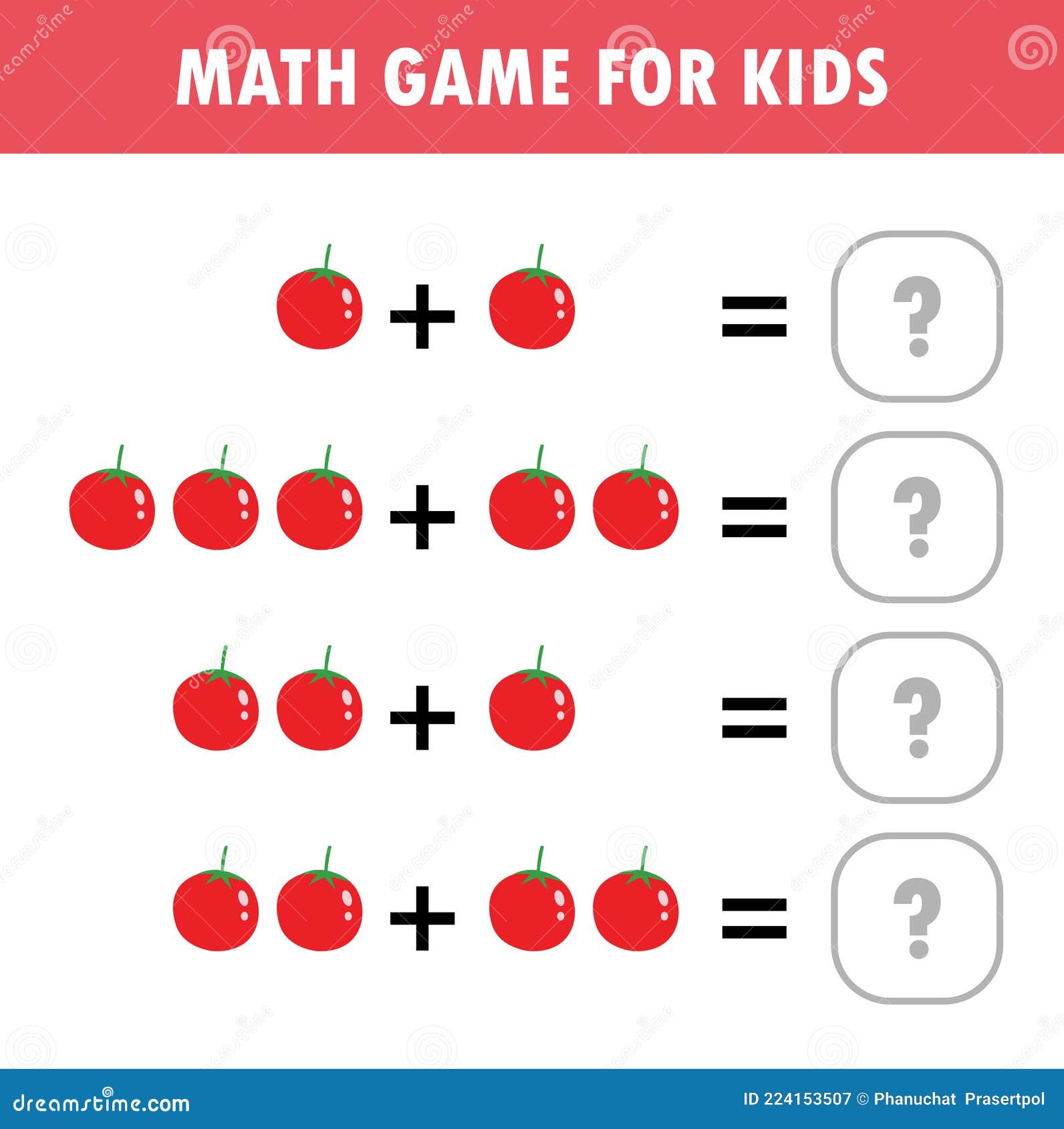 Mathematics Educational Game for Children. Learning Counting, Addition ...