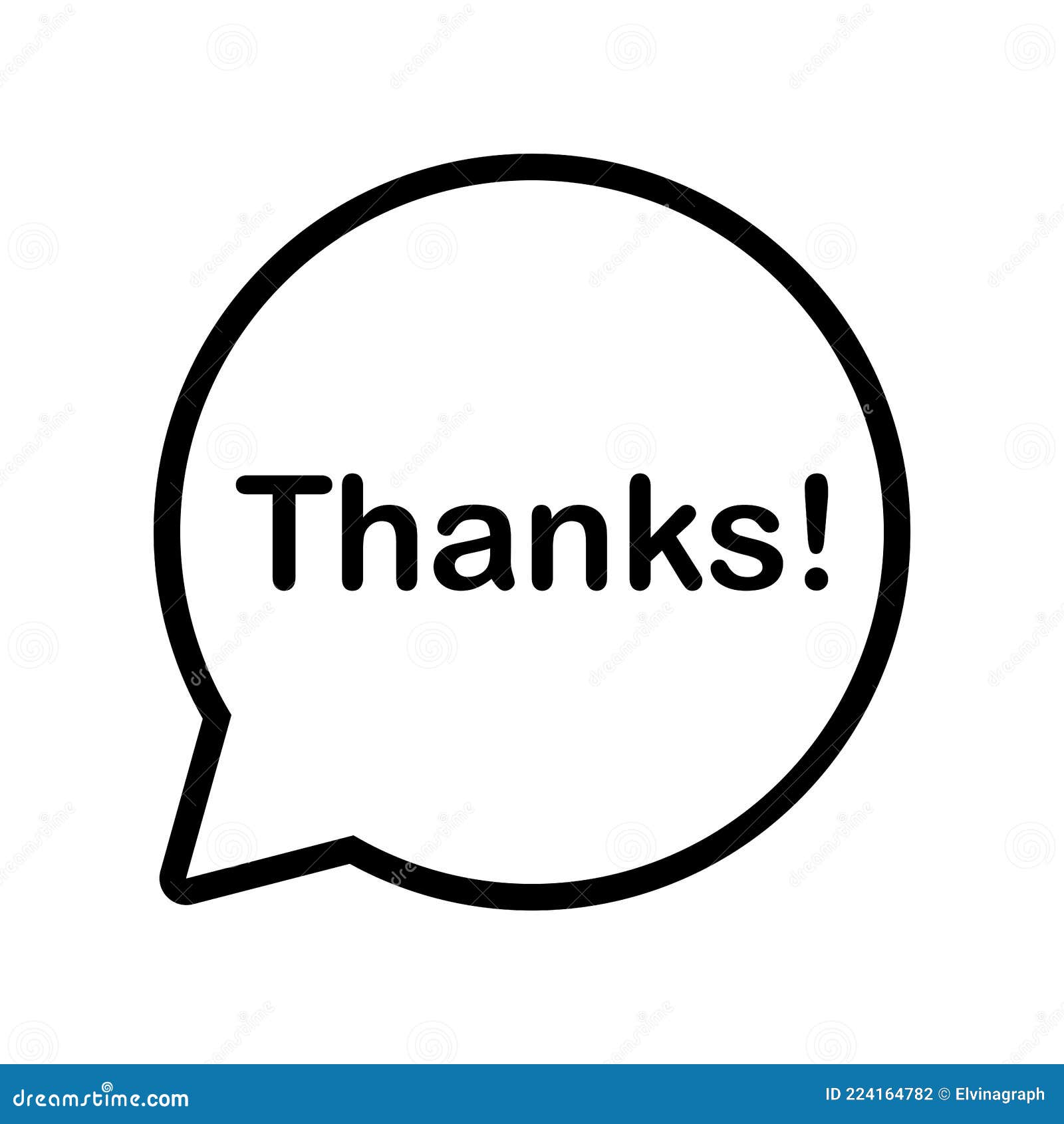 Thanks Speech Bubble Icon Vector Stock Vector - Illustration of talk ...