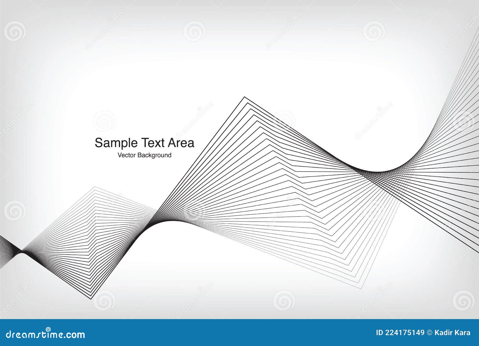 Abstract Line, on White Background with Sample Text Area Stock Vector ...