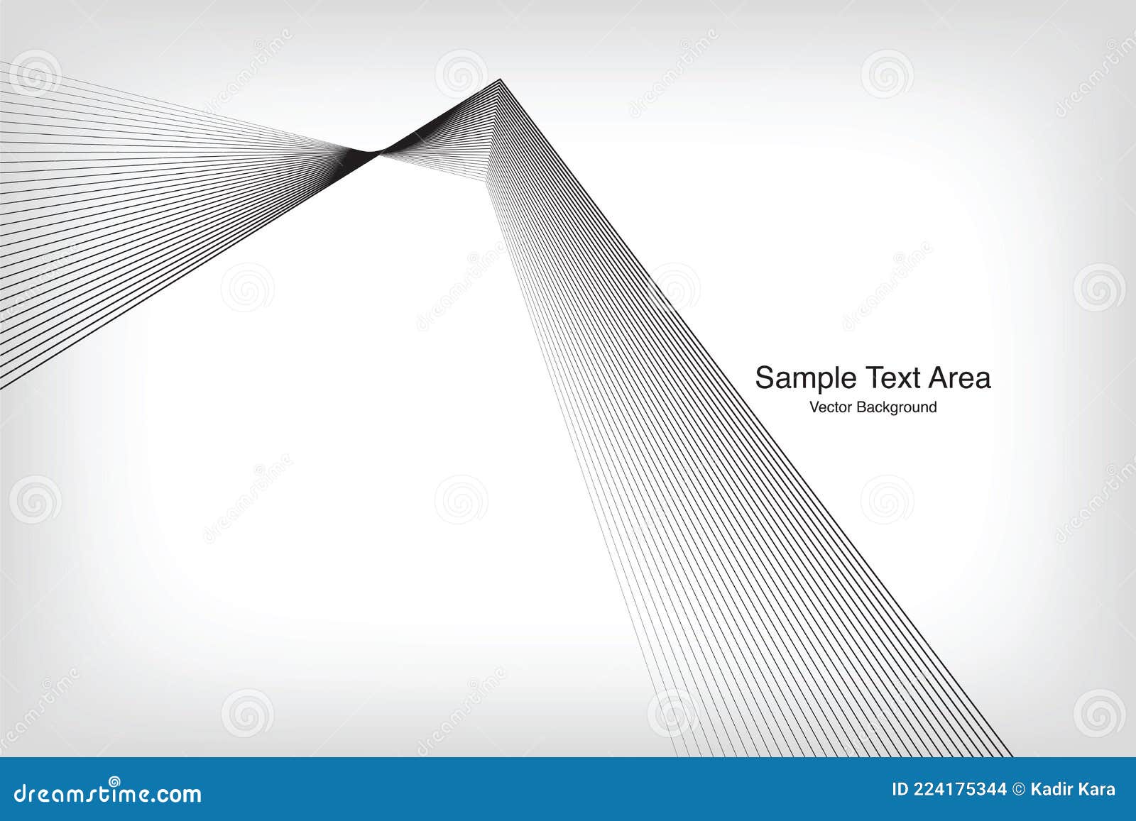 Abstract Line, on White Background with Sample Text Area Stock Vector ...