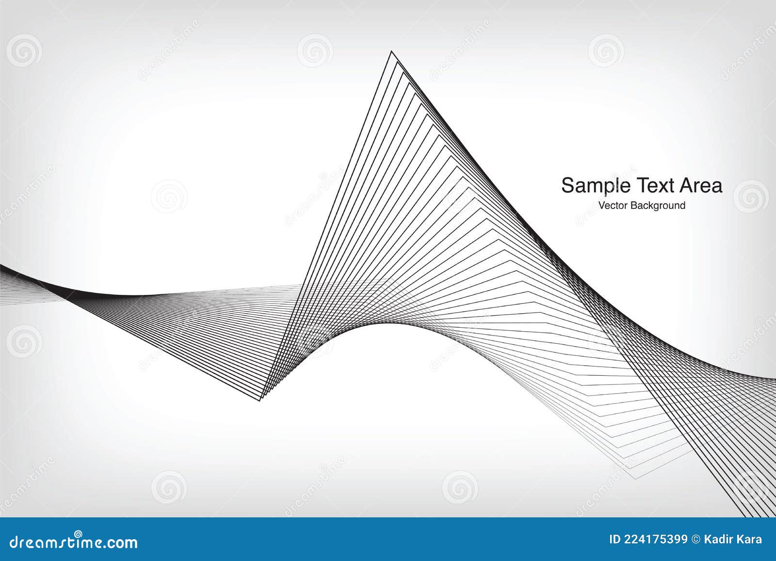 Abstract Line, on White Background with Sample Text Area Stock Vector ...