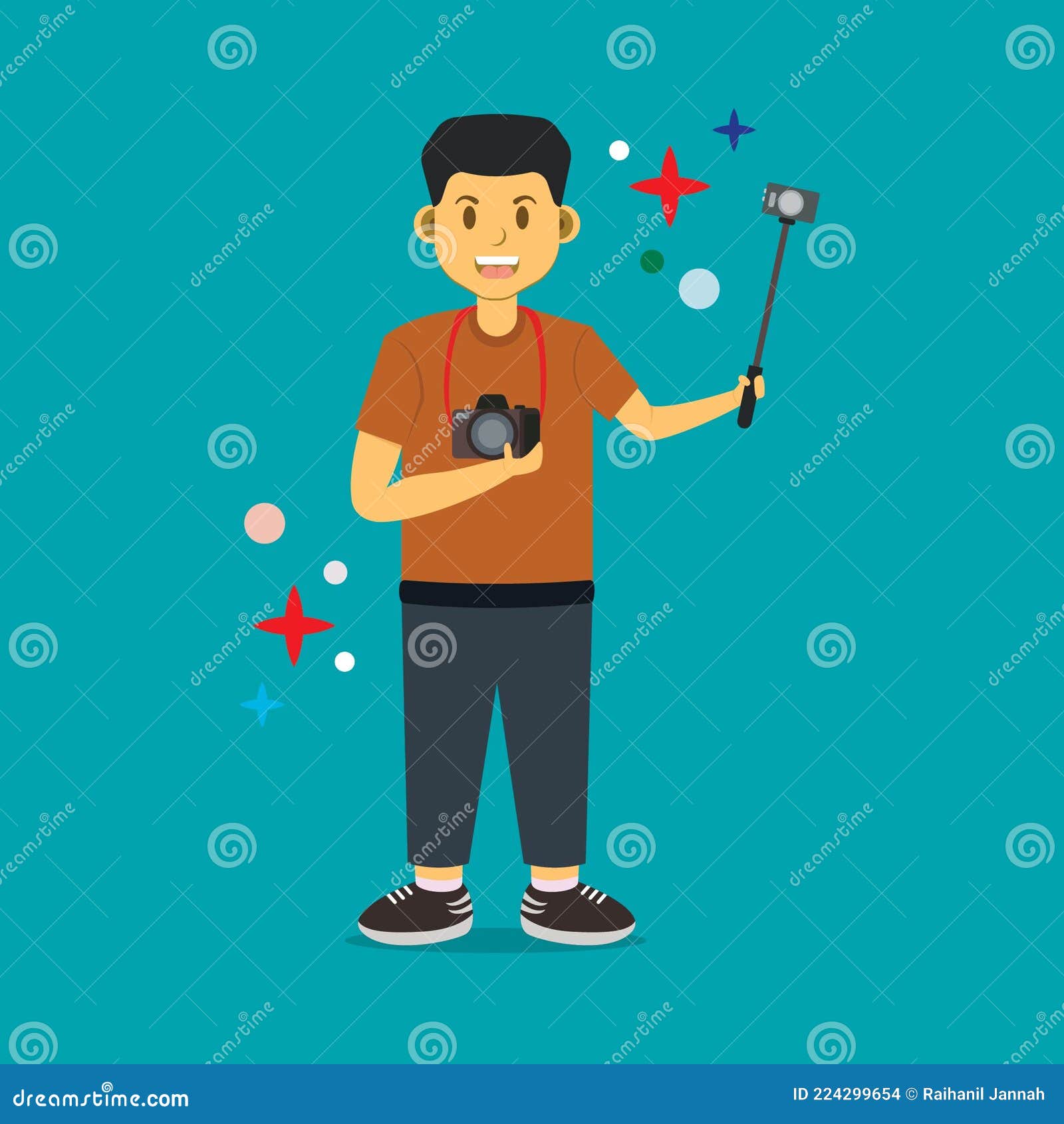 Illustration Vector Graphic of Cartoon Character Photographer or ...