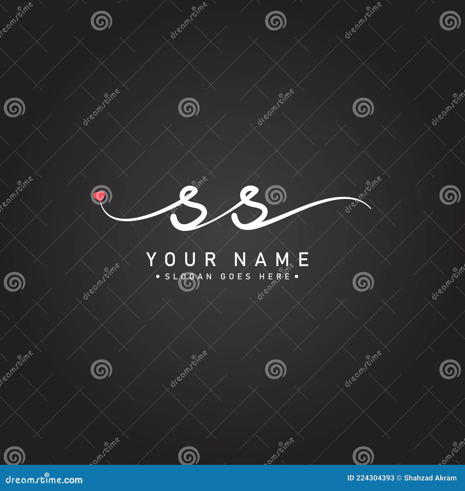 Initial Letter SS Logo - Handwritten Signature Logo Stock Vector ...
