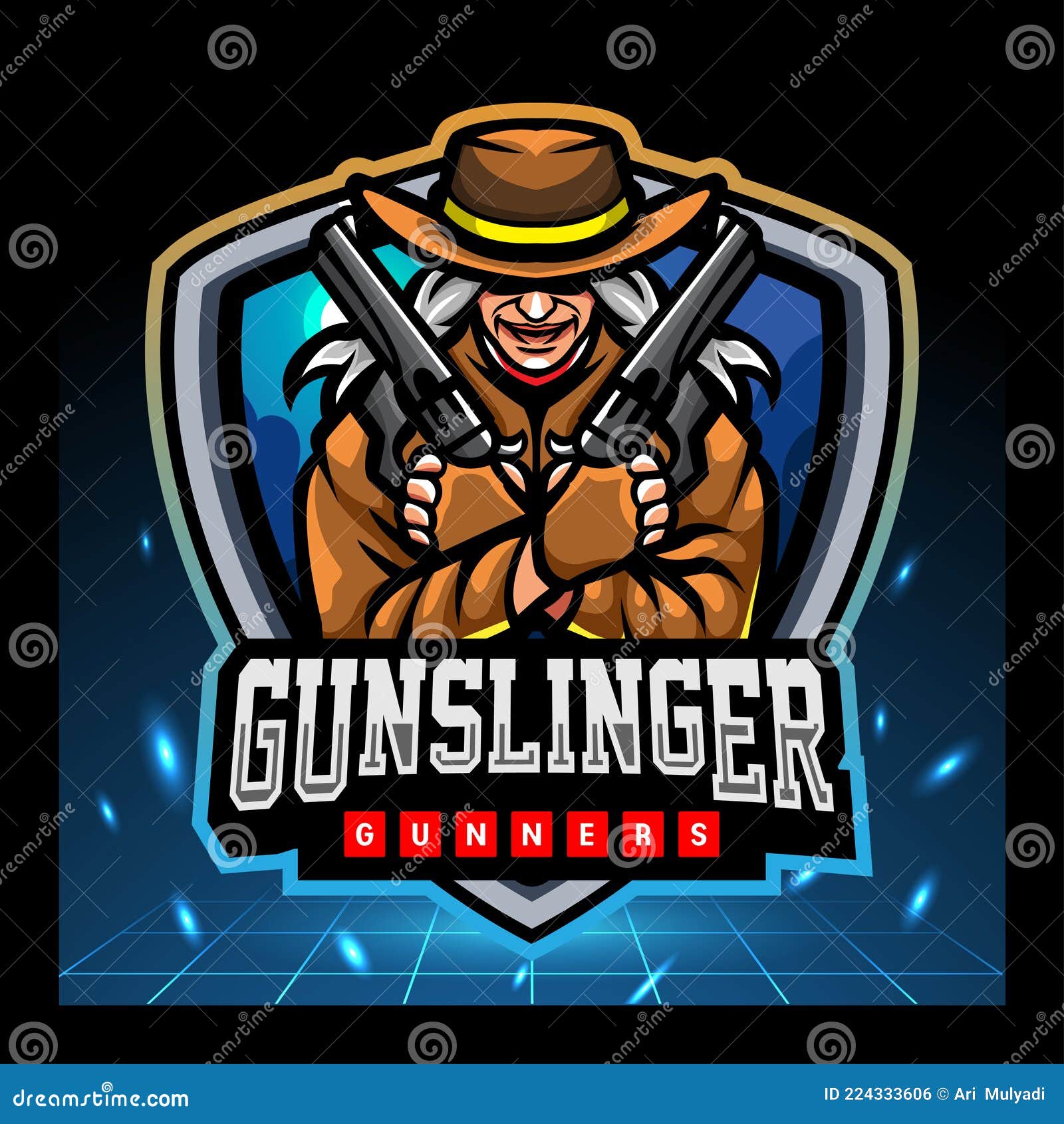 Gunslinger Mascot. Esport Logo Design Stock Vector - Illustration of ...