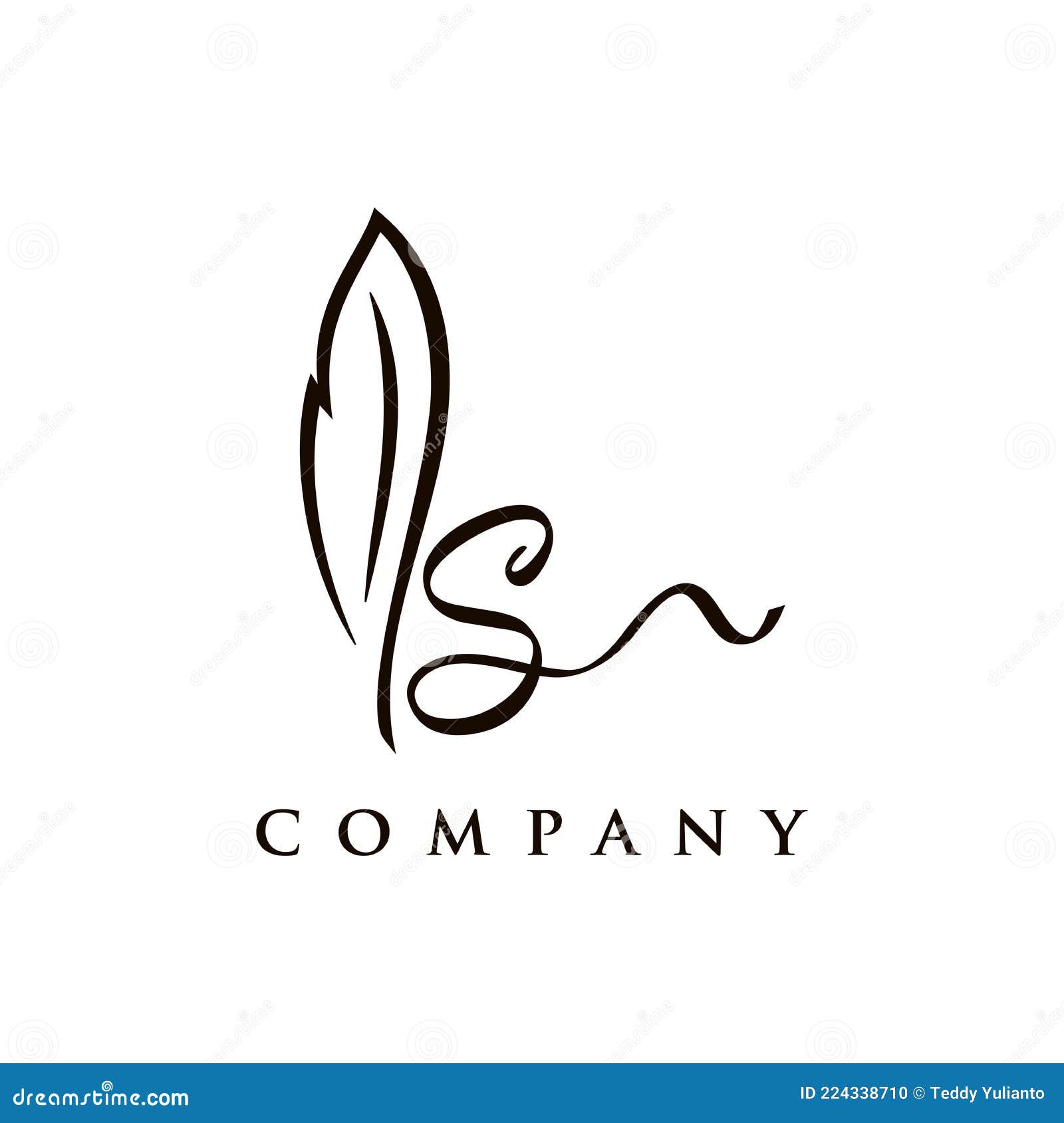 Stylish Logo Design Initial Signature S Stock Vector - Illustration of ...