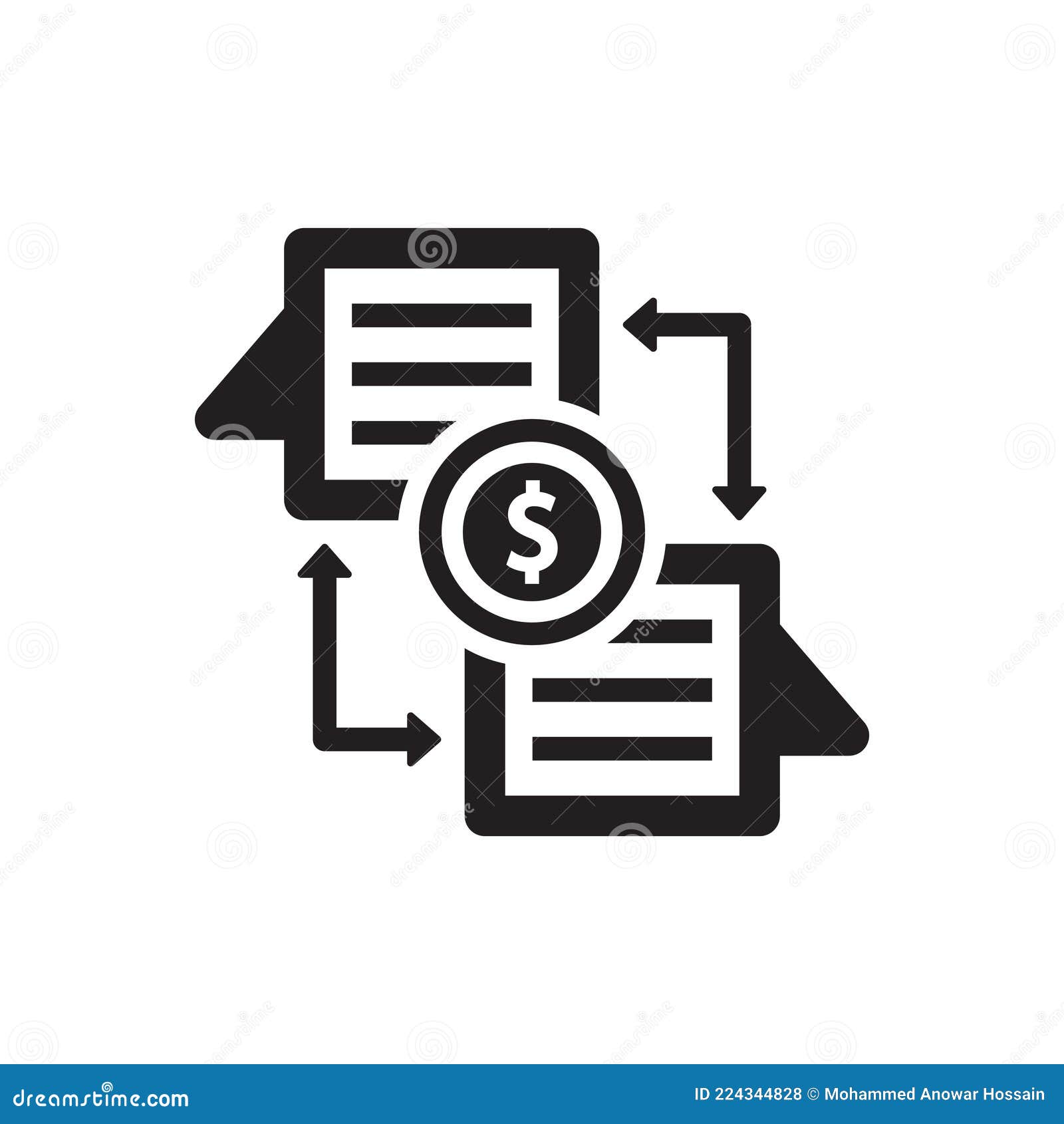 Business Communication Icon - Business Discussion Icon Stock Vector ...