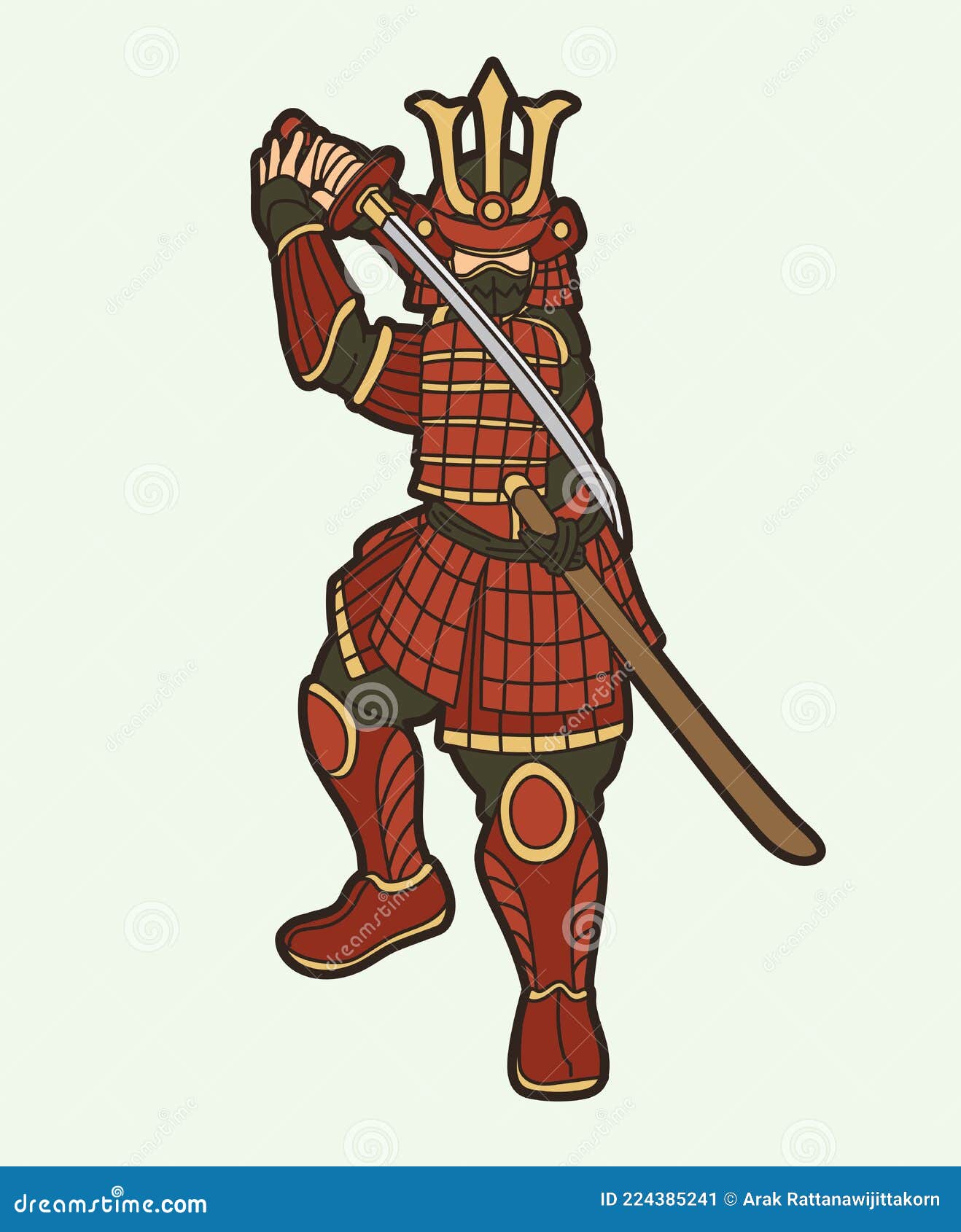 Ronin, Japanese Samurai Drawing Cartoon Vector | CartoonDealer.com ...