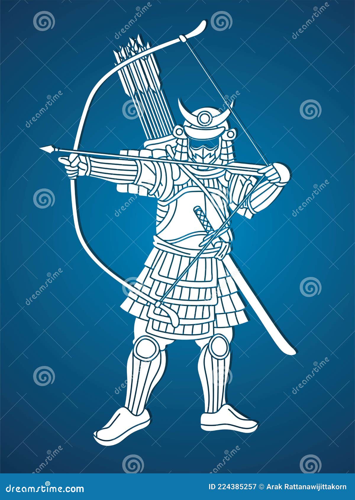 Ronin, Japanese Samurai Drawing Cartoon Vector | CartoonDealer.com ...