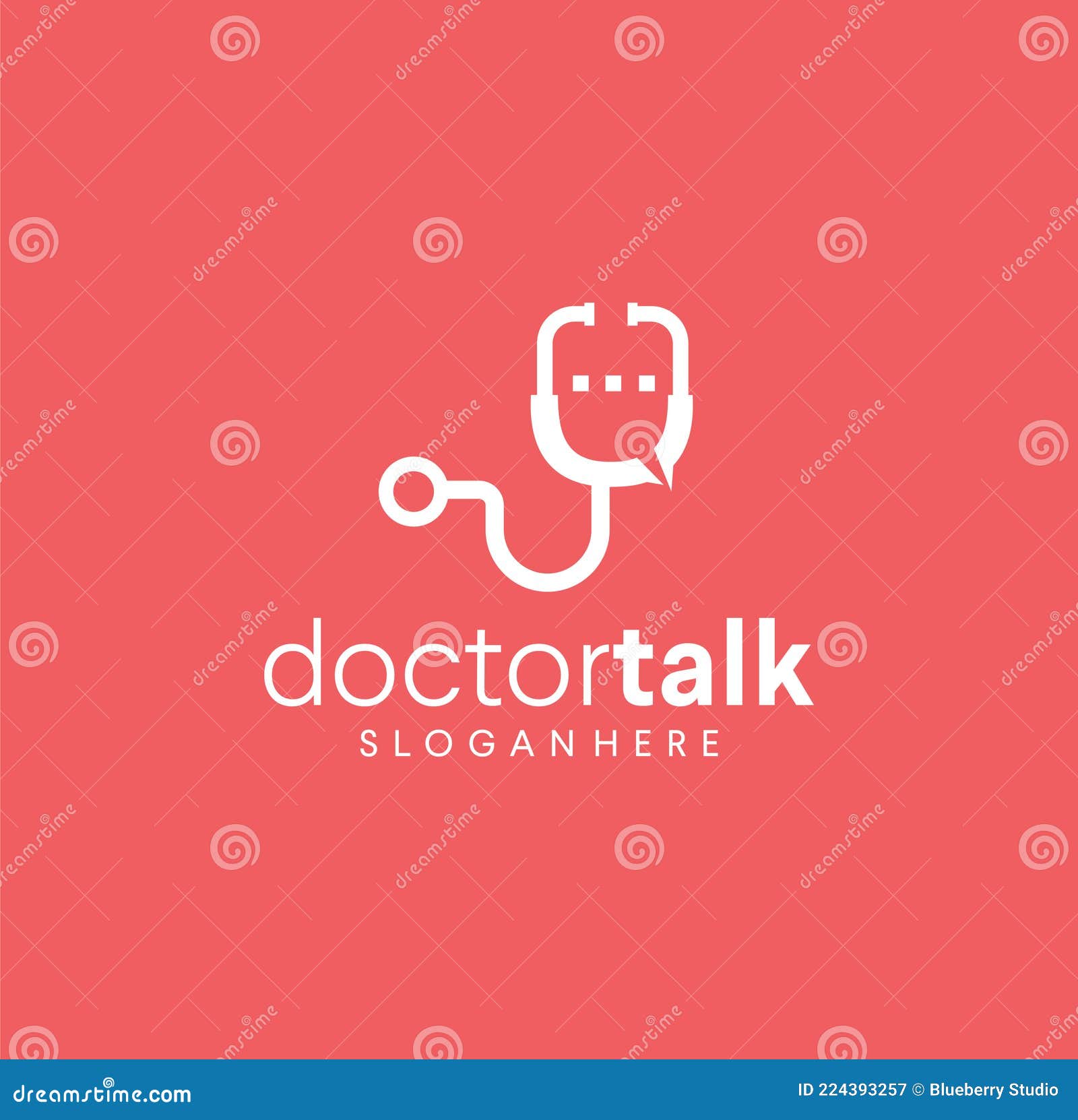 Doctor Talk Logo Medicine Vector Chat Information and Broadcast Design ...