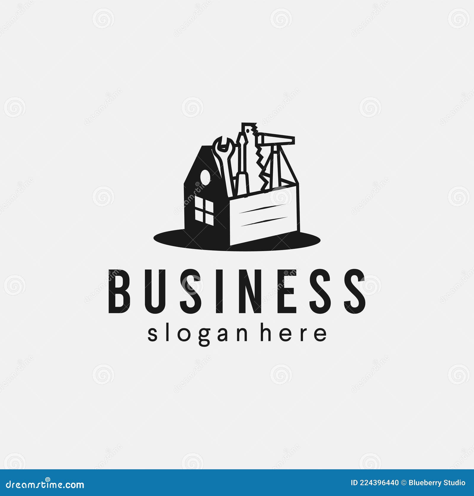 House Service Toolbox Logo Icon Illustration. Home Service Repair and ...