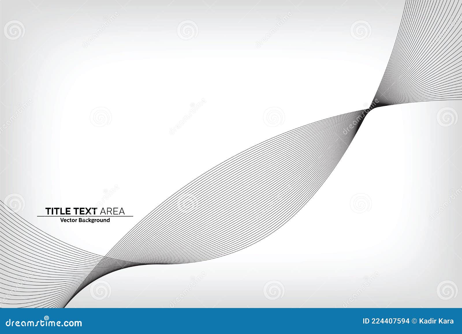 Abstract Modern Line, Wave Designed on White Background with Title Text ...