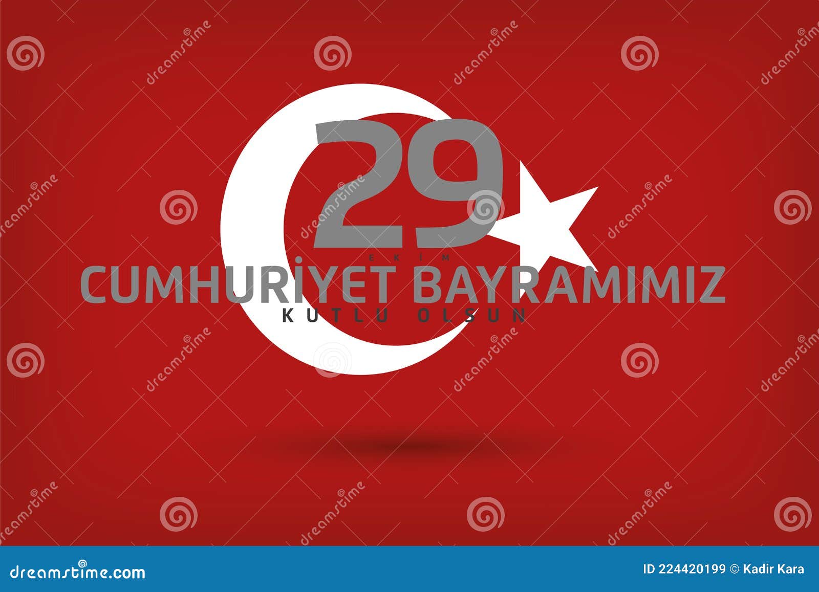 Translation: 29 October Turkey Republic Day, Happy Holiday Stock Vector ...