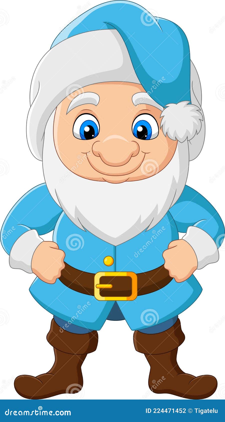 Cartoon Funny Happy Dwarf Posing Stock Vector - Illustration of ...