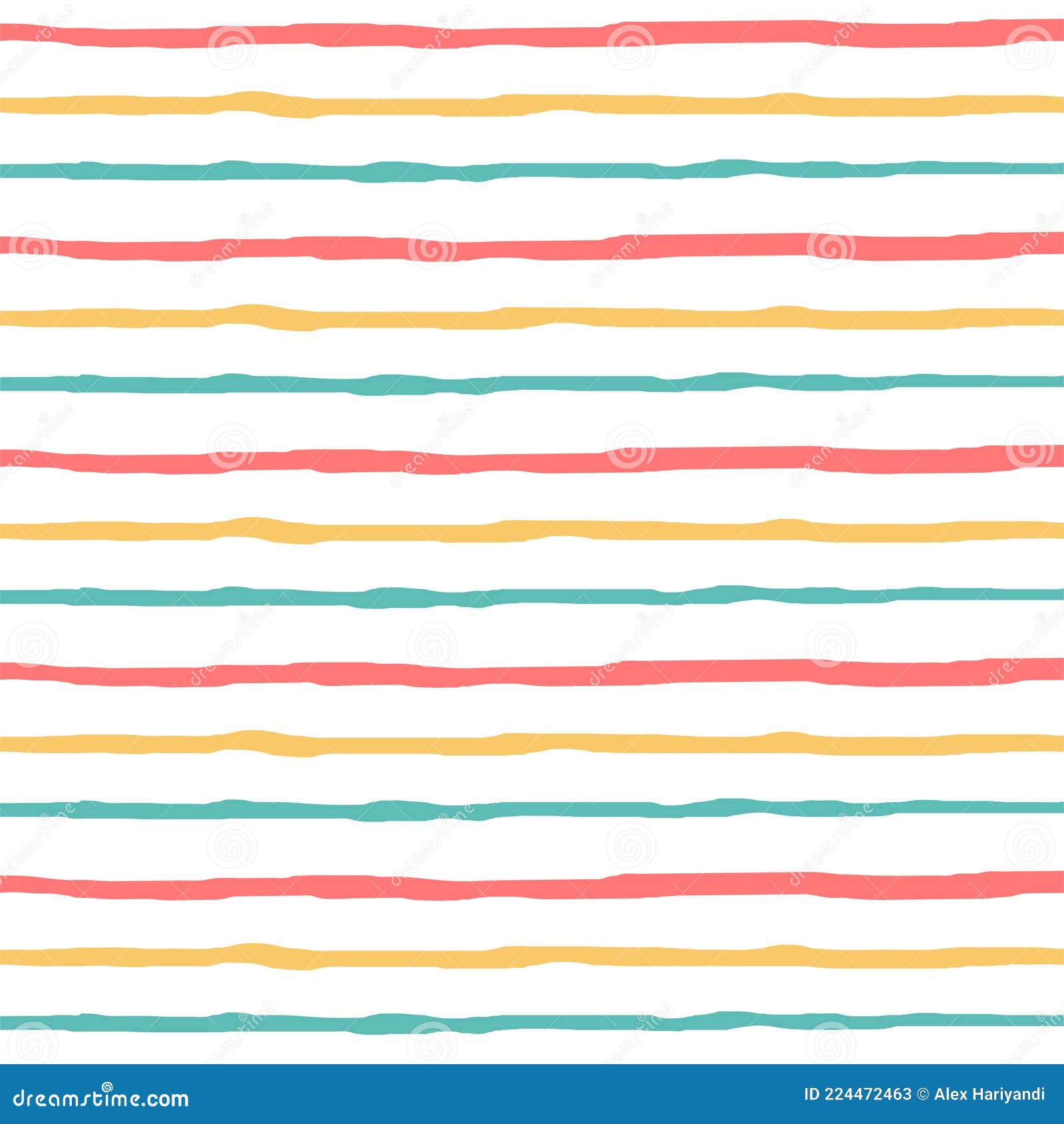 Hand Drawn Colorful Stripes Pattern. Vector Illustration Stock Vector ...