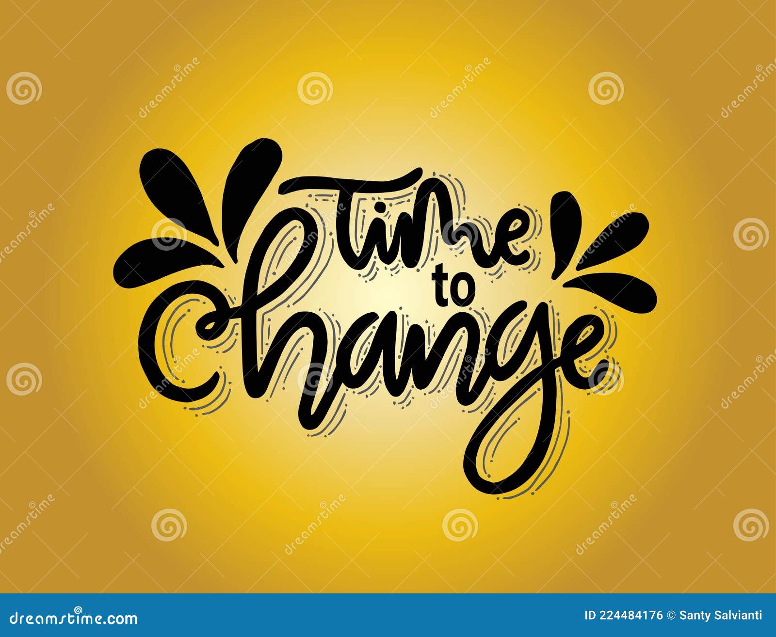 Time To Change, Hand Lettering, Motivational Quotes Stock Vector ...