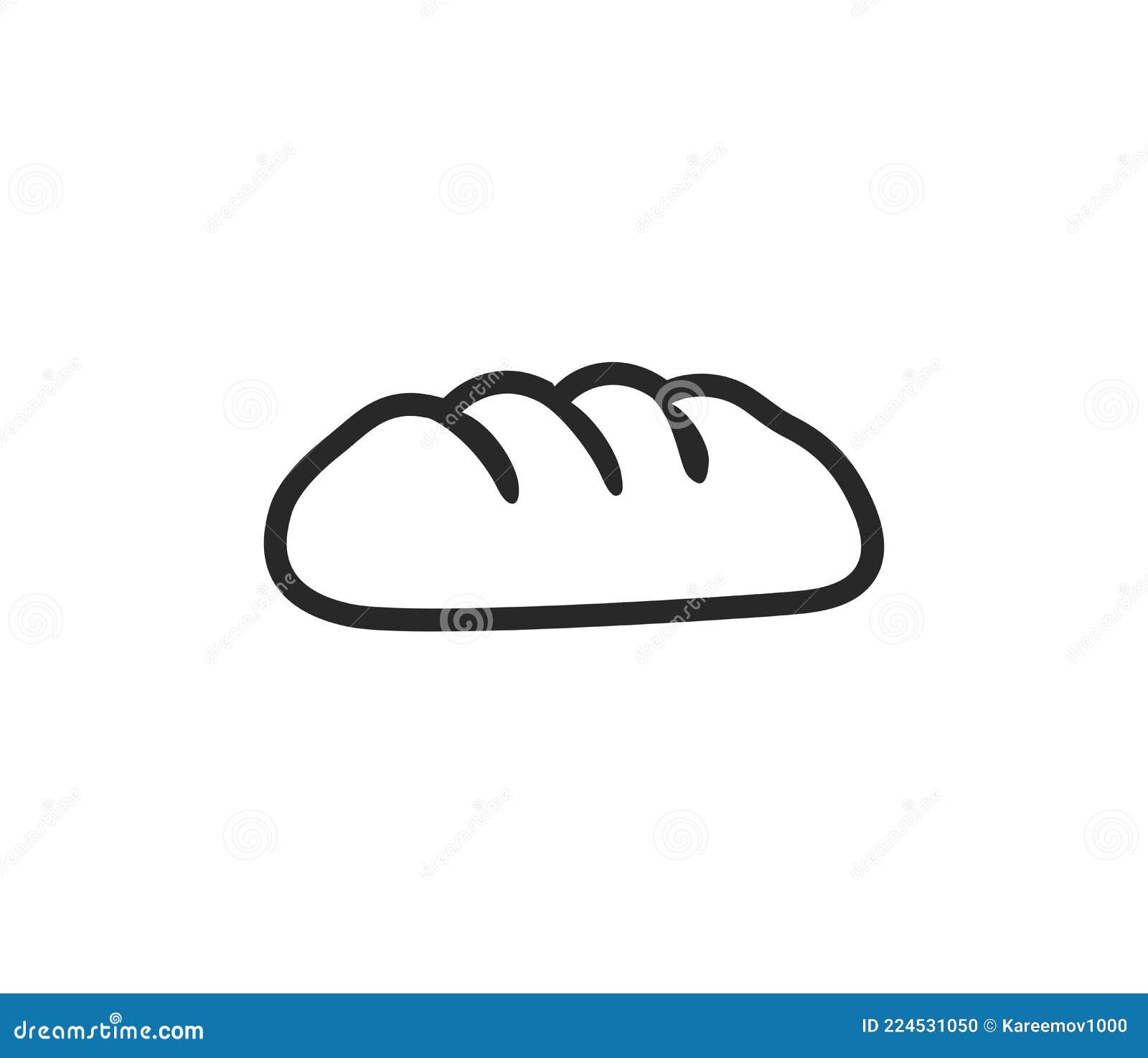 Bread Line Icon with Black and White Color Concept Stock Vector ...