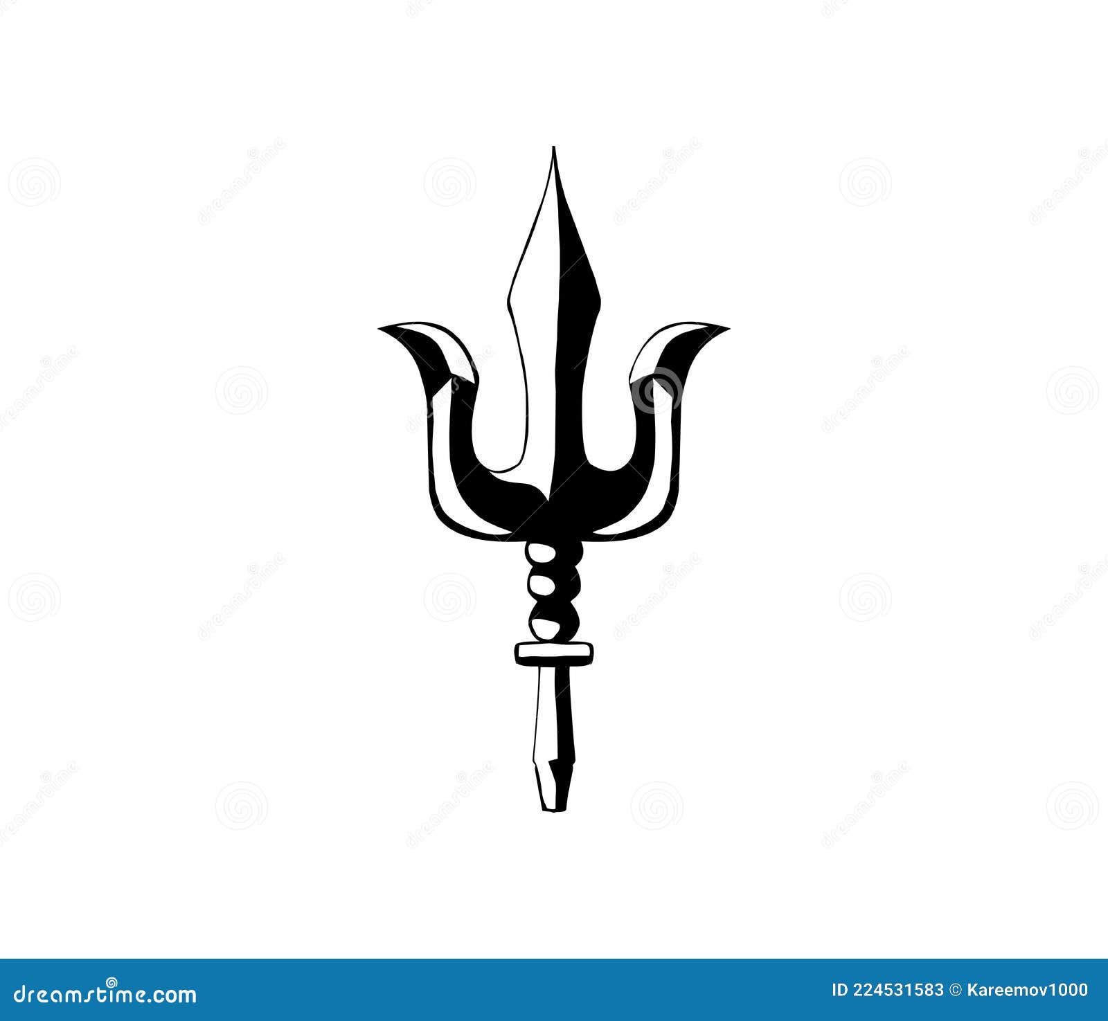Trident Weapon Icon Vector Illustrations Stock Vector - Illustration of ...