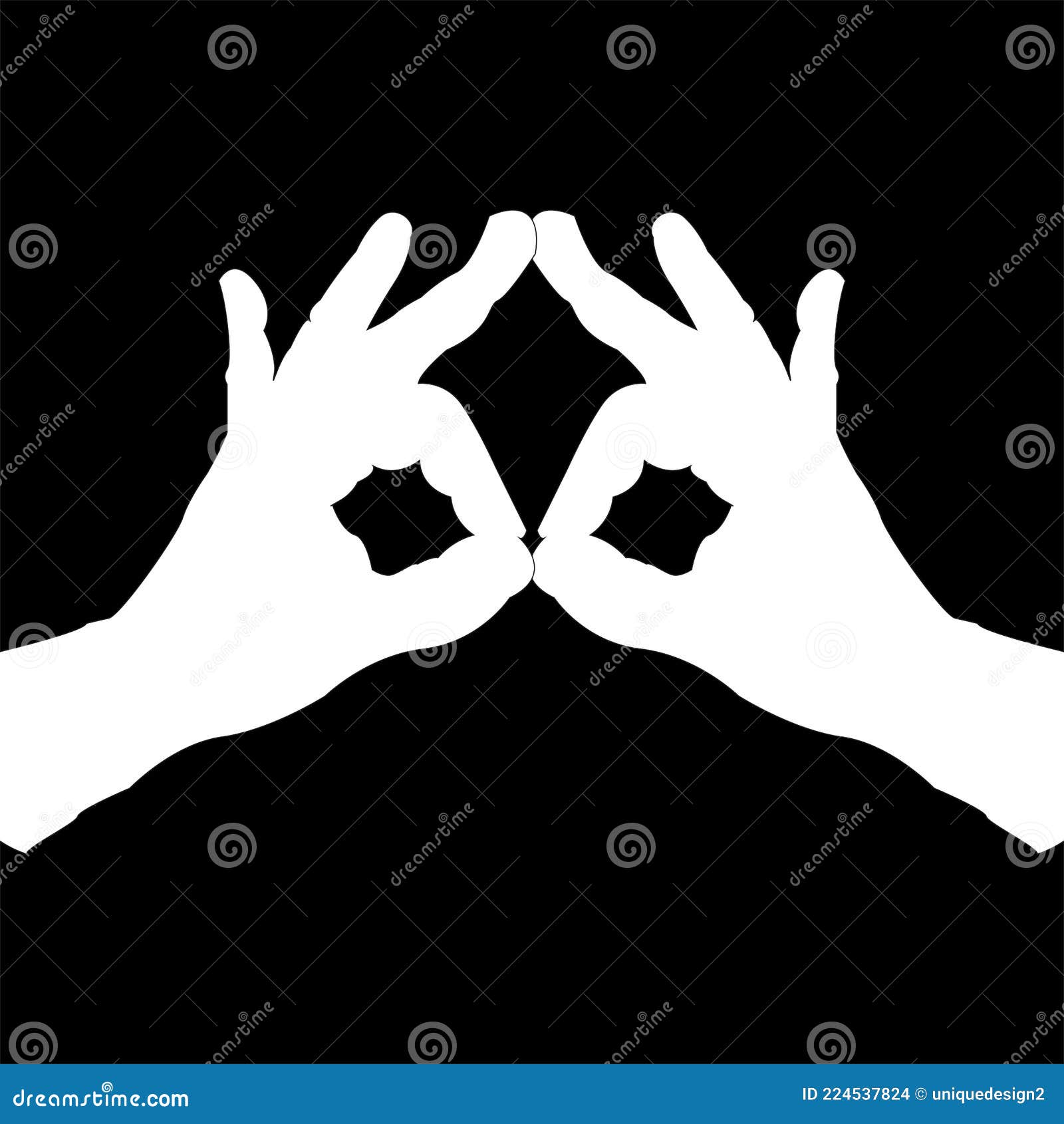 Create Meme Hand Illustration, Finger, the Ok Sign with Hand. Stock ...