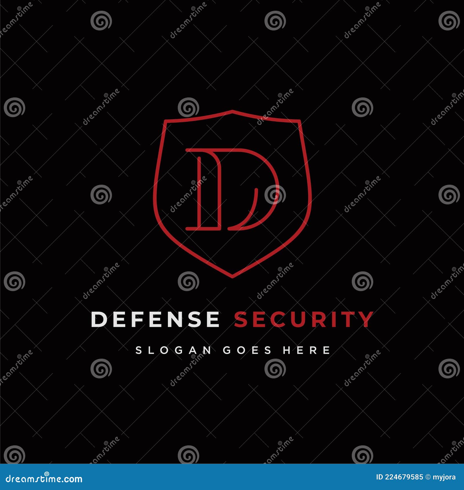 Letter D on the Shield Logo Stock Vector - Illustration of graphic ...