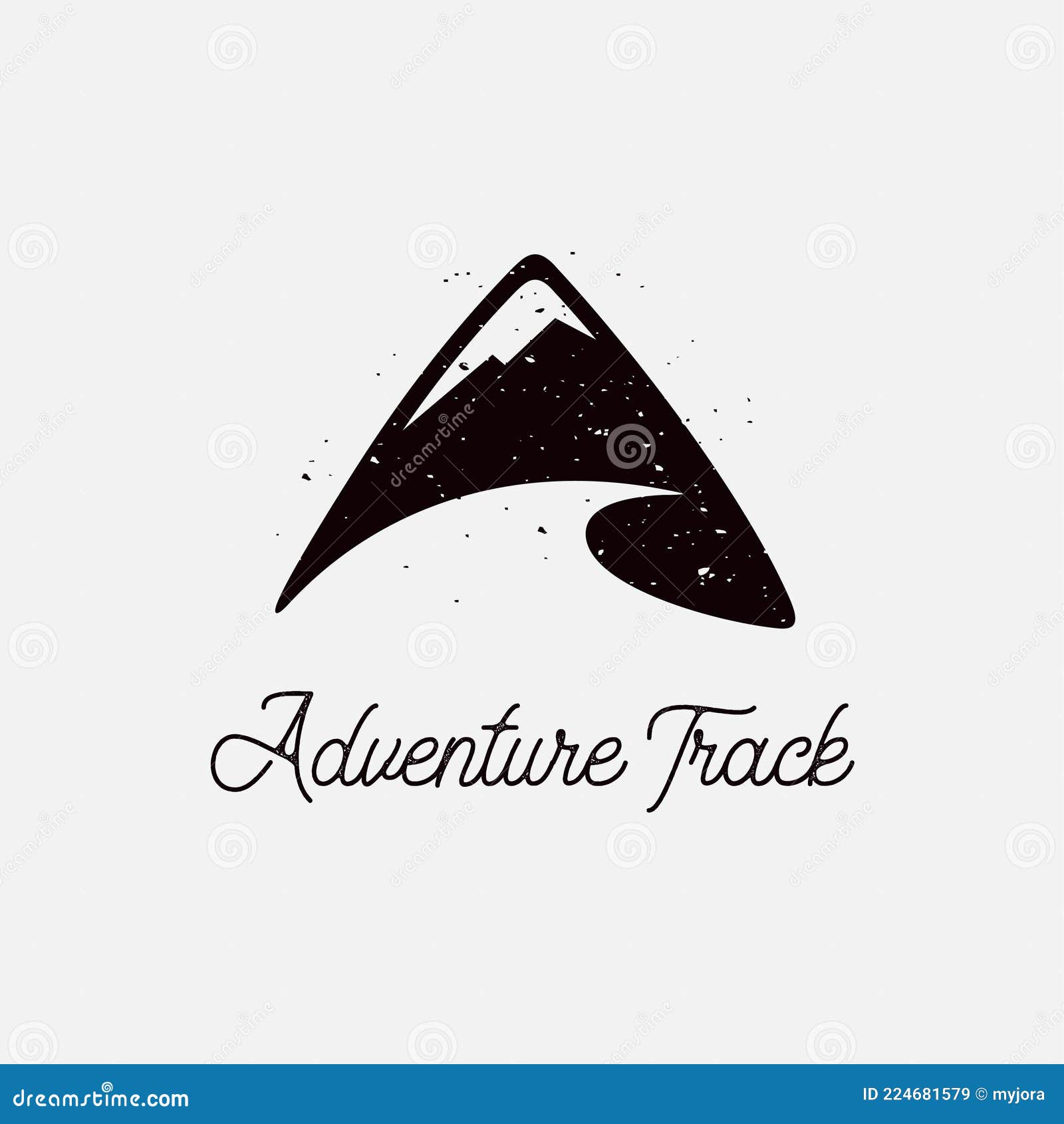 Mountain and Track or Adventure Outdoor Logo Stock Vector ...