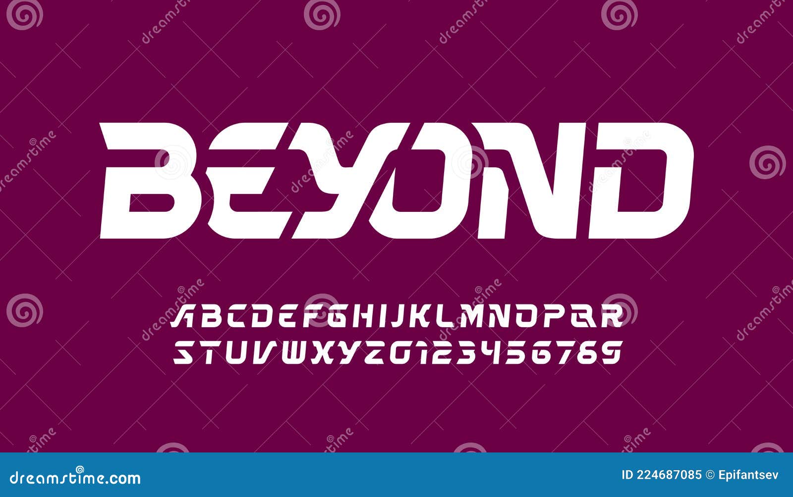 Beyond Alphabet Font. Dynamic Letters and Numbers for Logo or Emblem ...