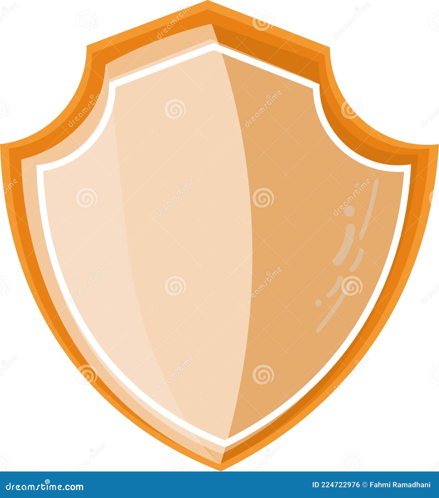 A Simple and Flat Vector Design of Shield Stock Vector - Illustration ...